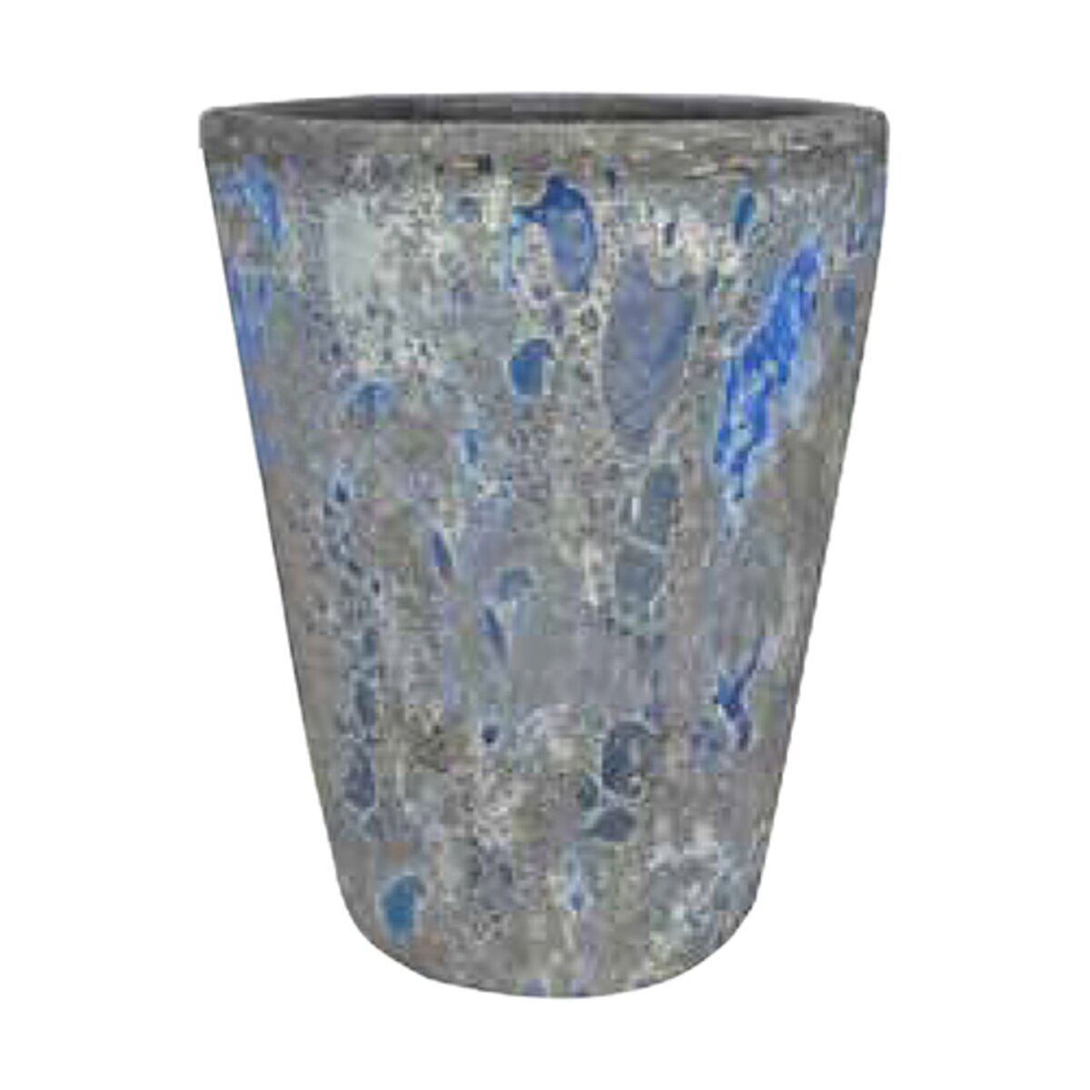 Michael Carr Tall Round Pot Volcanic Blue 22 in | SiteOne