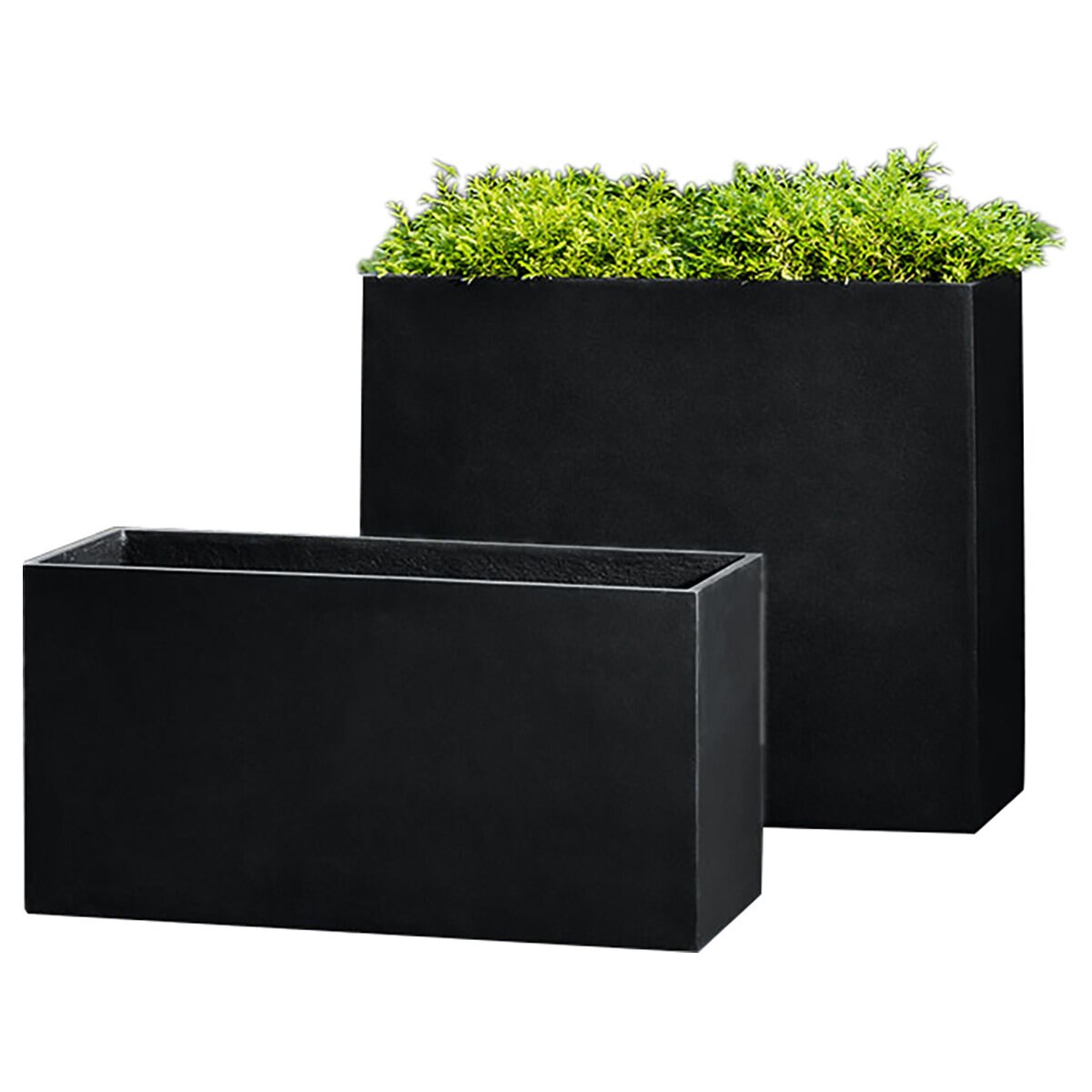 Main Street Planter Onyx Black Lite 59 in. x 11-3/4 in. | SiteOne