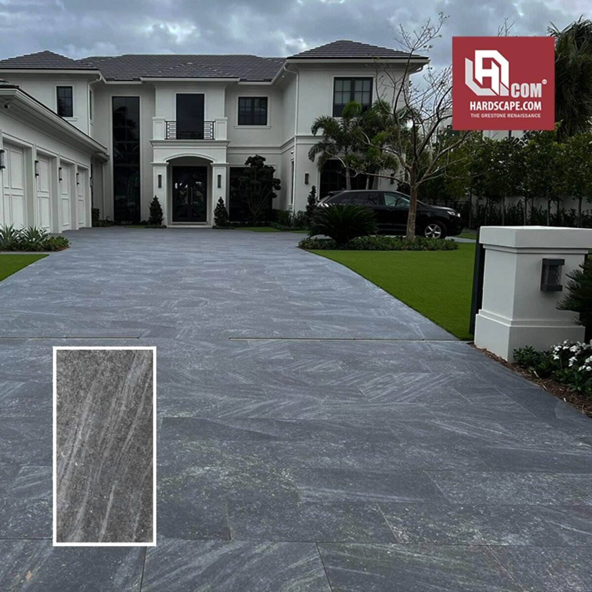 Hardscape.com Porcelain Paver Dark Silver Grey 16 in. x 32 in. x 3 cm ...