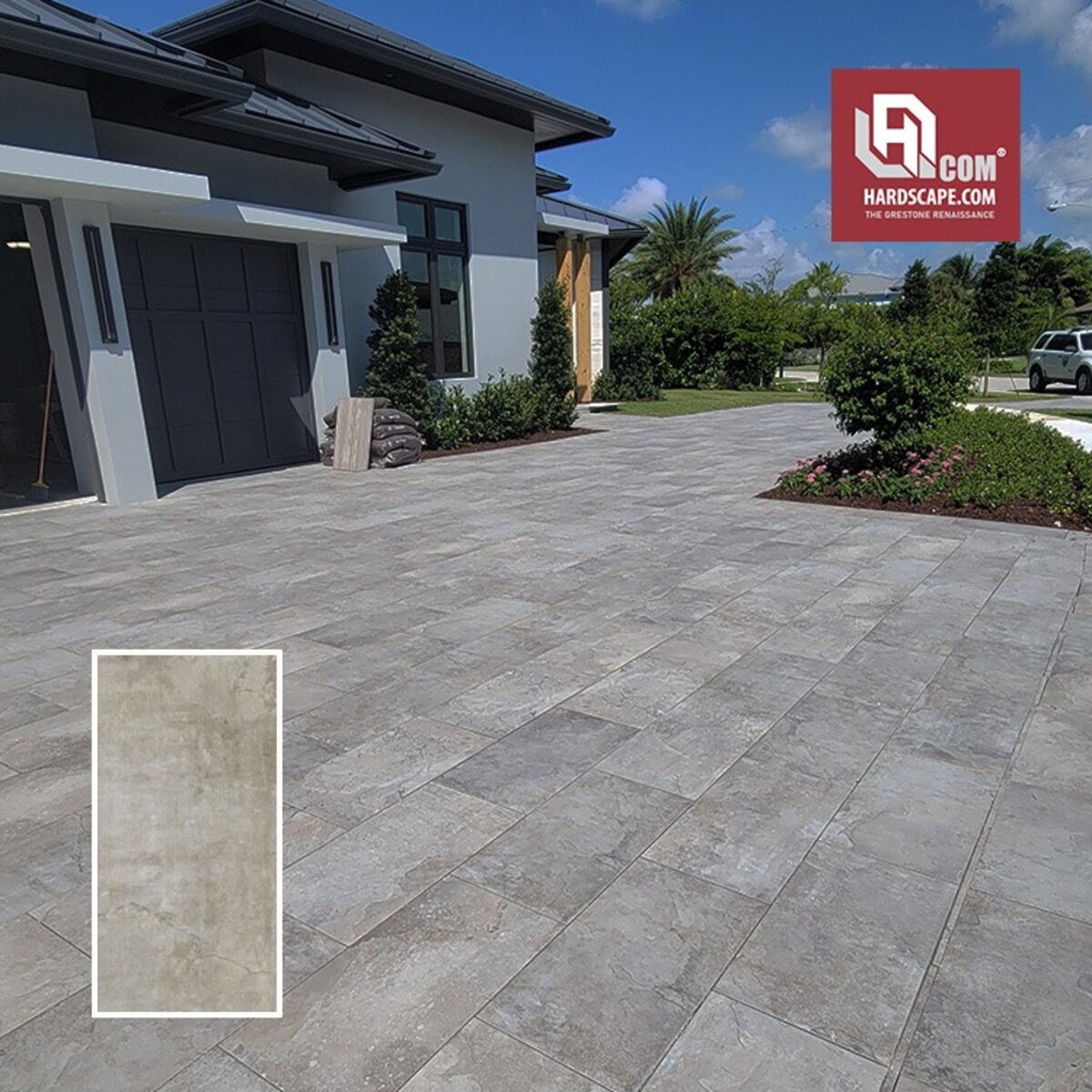 Hardscape.com Porcelain Paver French Limestone 16 in. x 32 in. x 3 cm ...