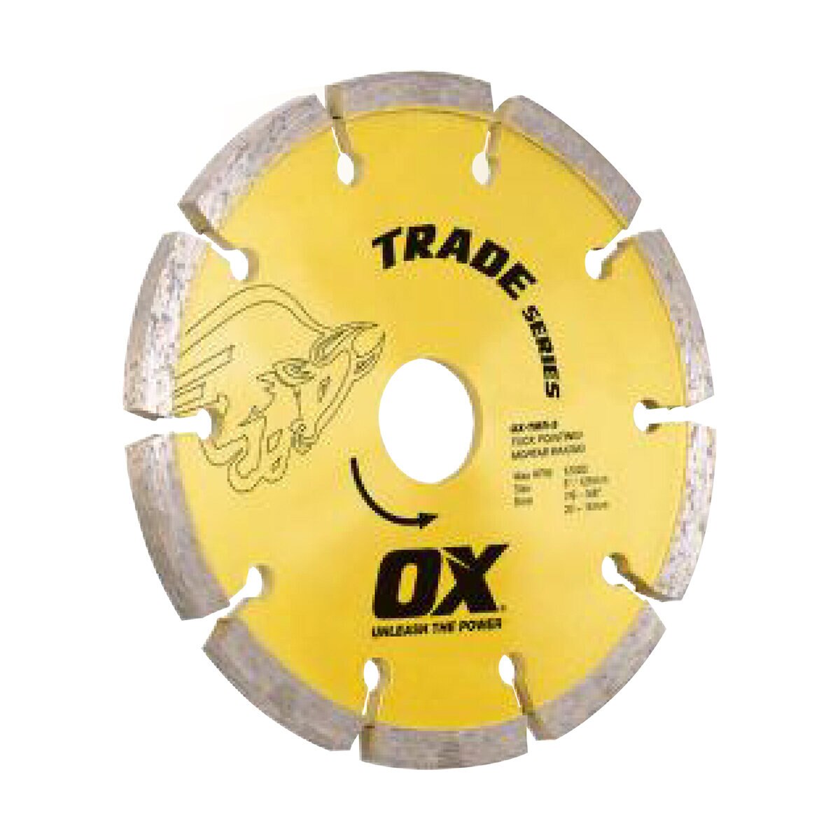 Ox Trade Tuck Pointing Diamond Blade | Diameter: 4.5 in. / 114mm | Bore ...