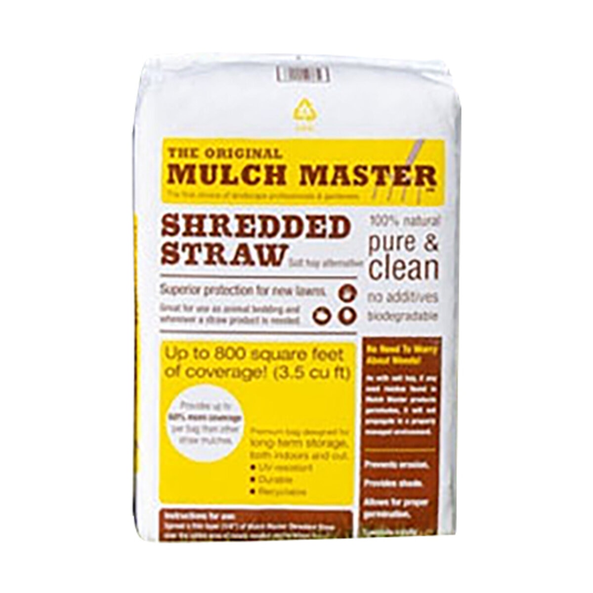 Mulch Master Natural Shredded Straw 3.5 cu ft. Bag | SiteOne US