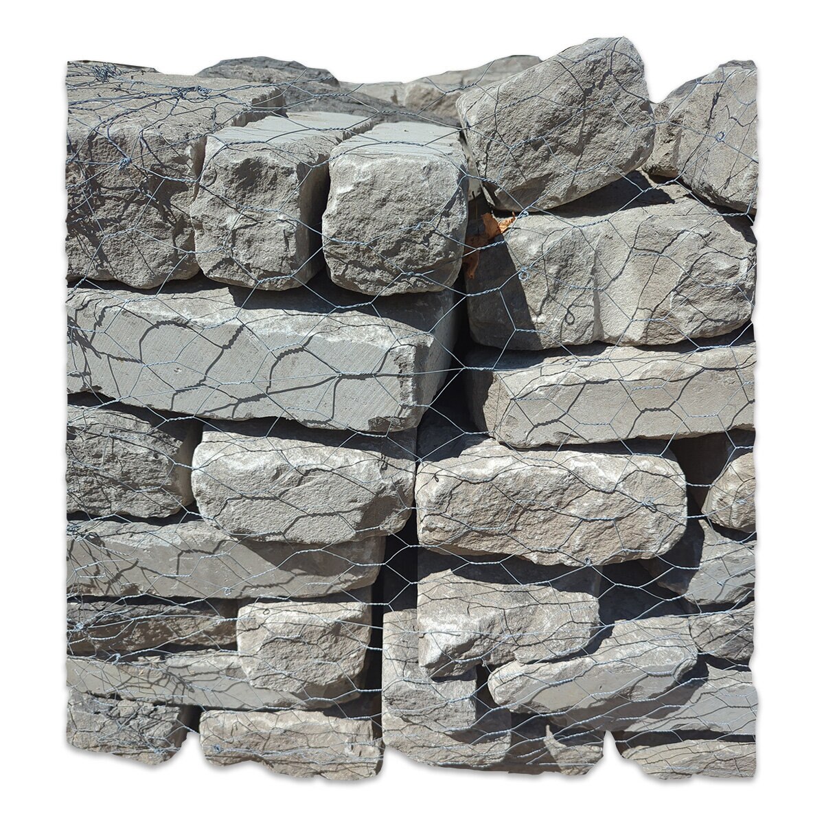 Cobblestones Texas Gray Limestone Tumbled 4 in. x 4 in. x 10 in ...