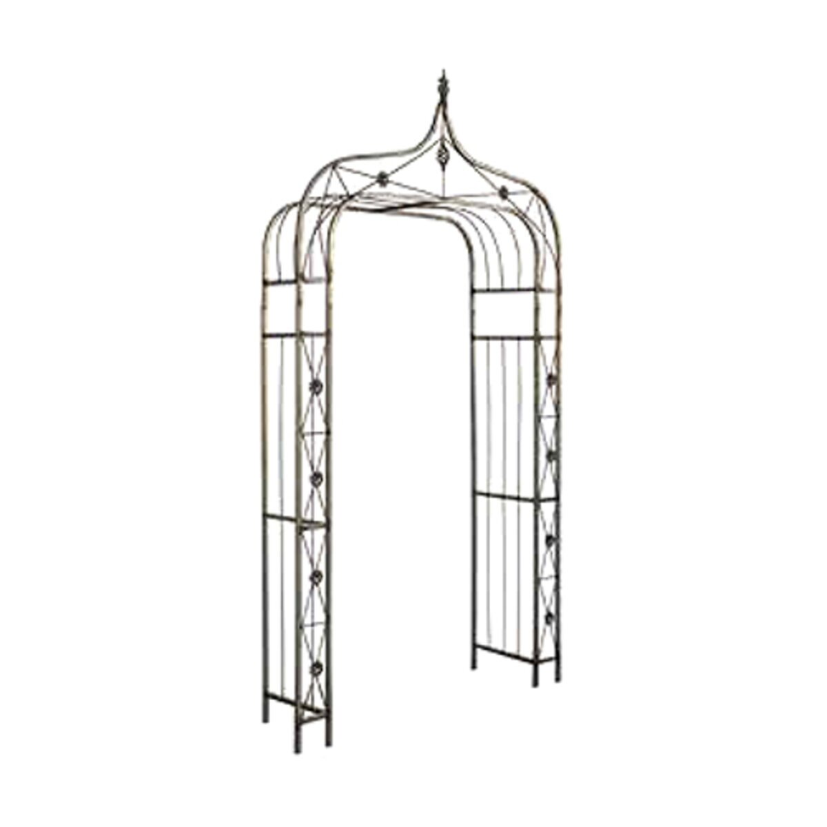Rustic Arrow Statue Medallion Arbor | SiteOne