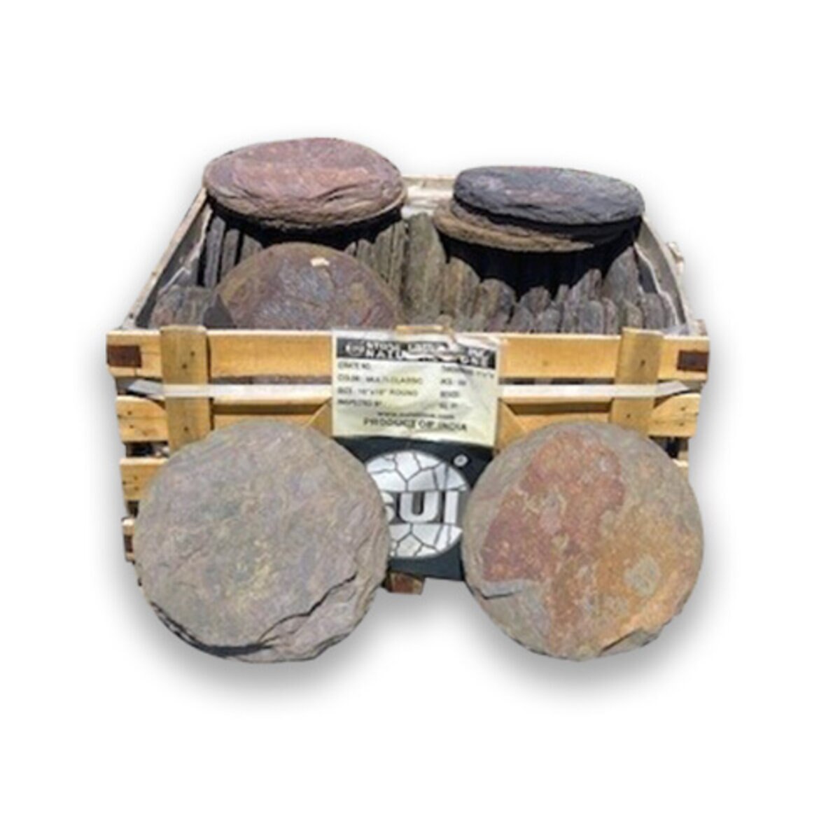 Stepping Stones Multi Classic Slate Round 18 in. | SiteOne US