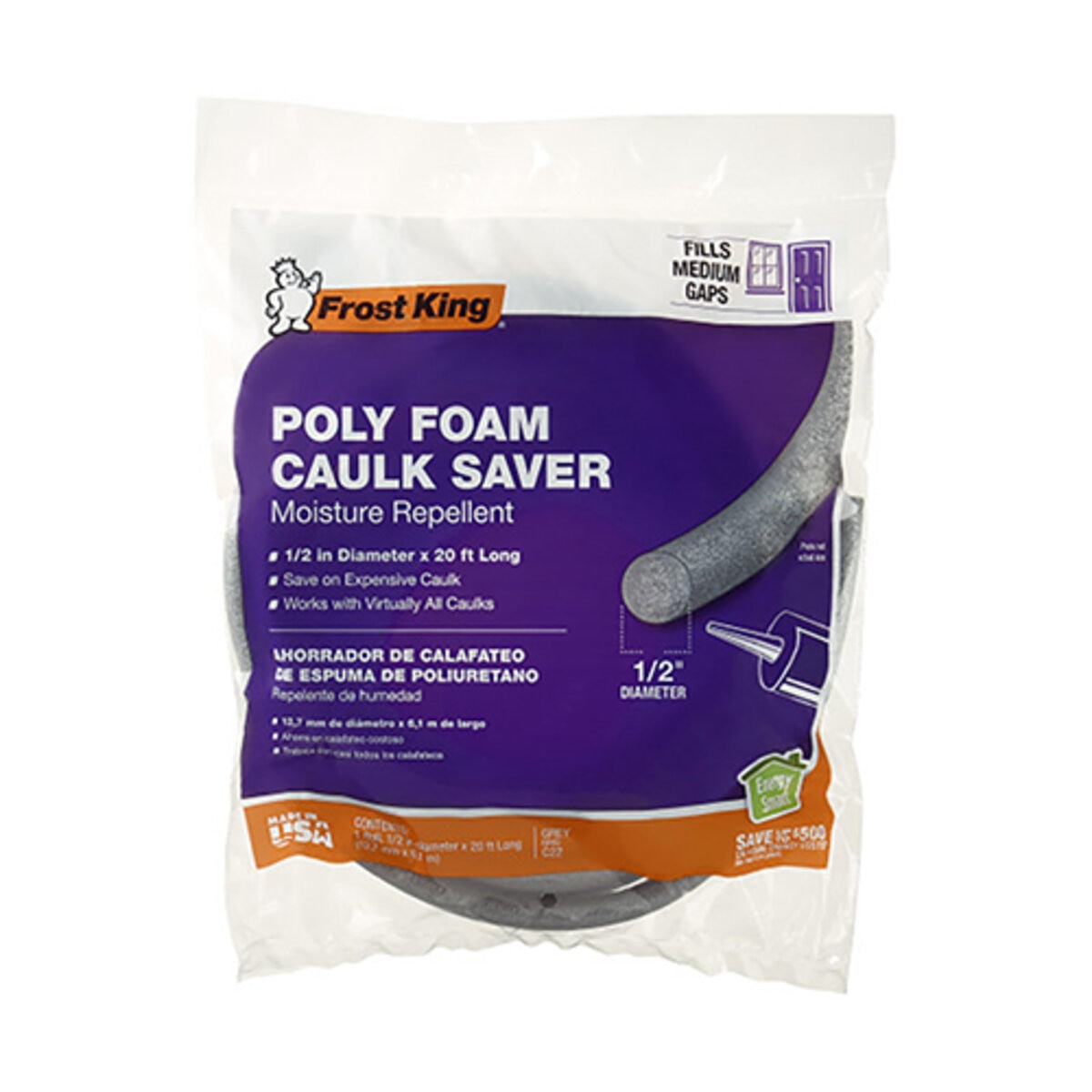 Poly Foam Caulk Saver 1/2 in. x 20 ft. | SiteOne