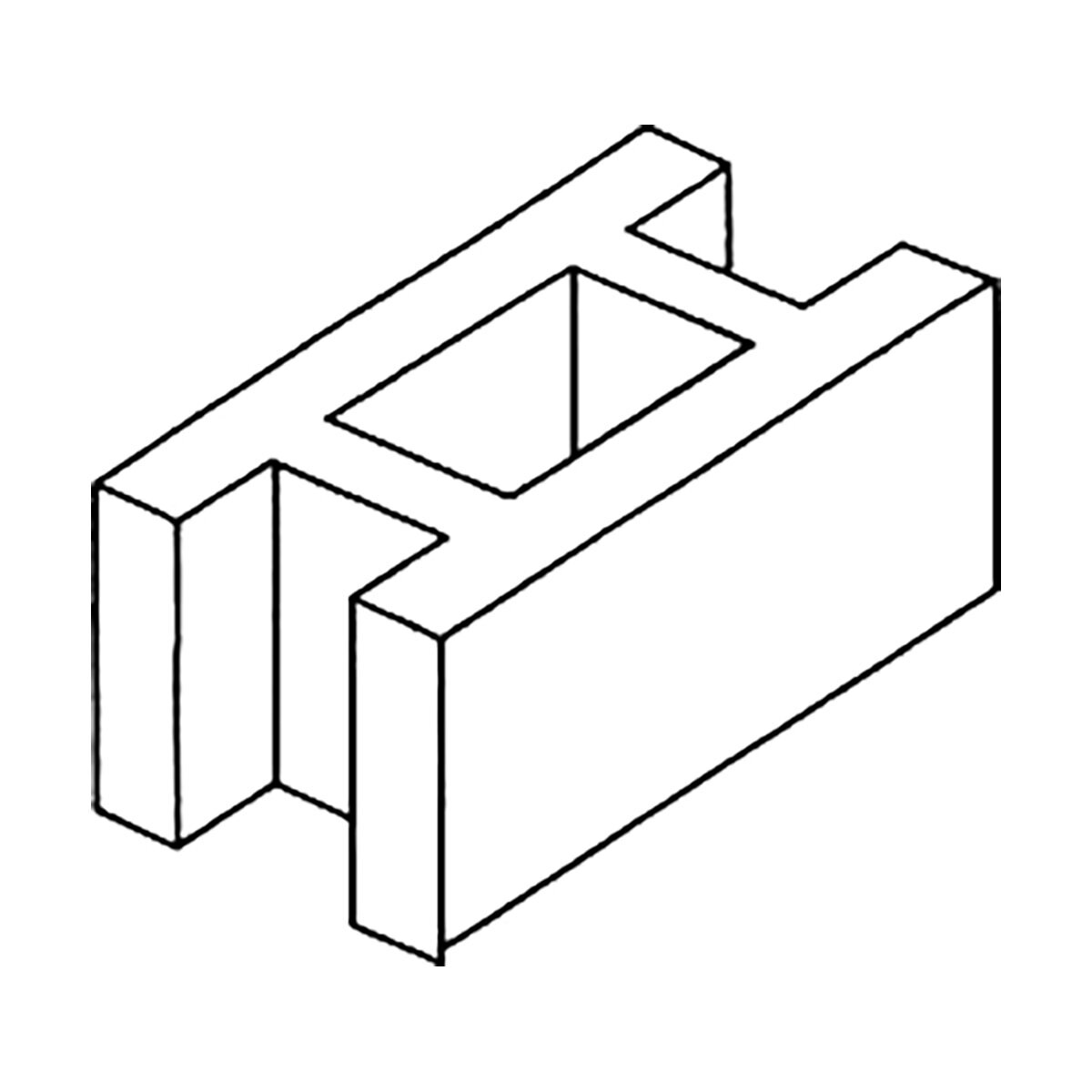 8816 Quality Block Interlock H Fence Block 8 in. x 8 in. x 16 in. Gray ...