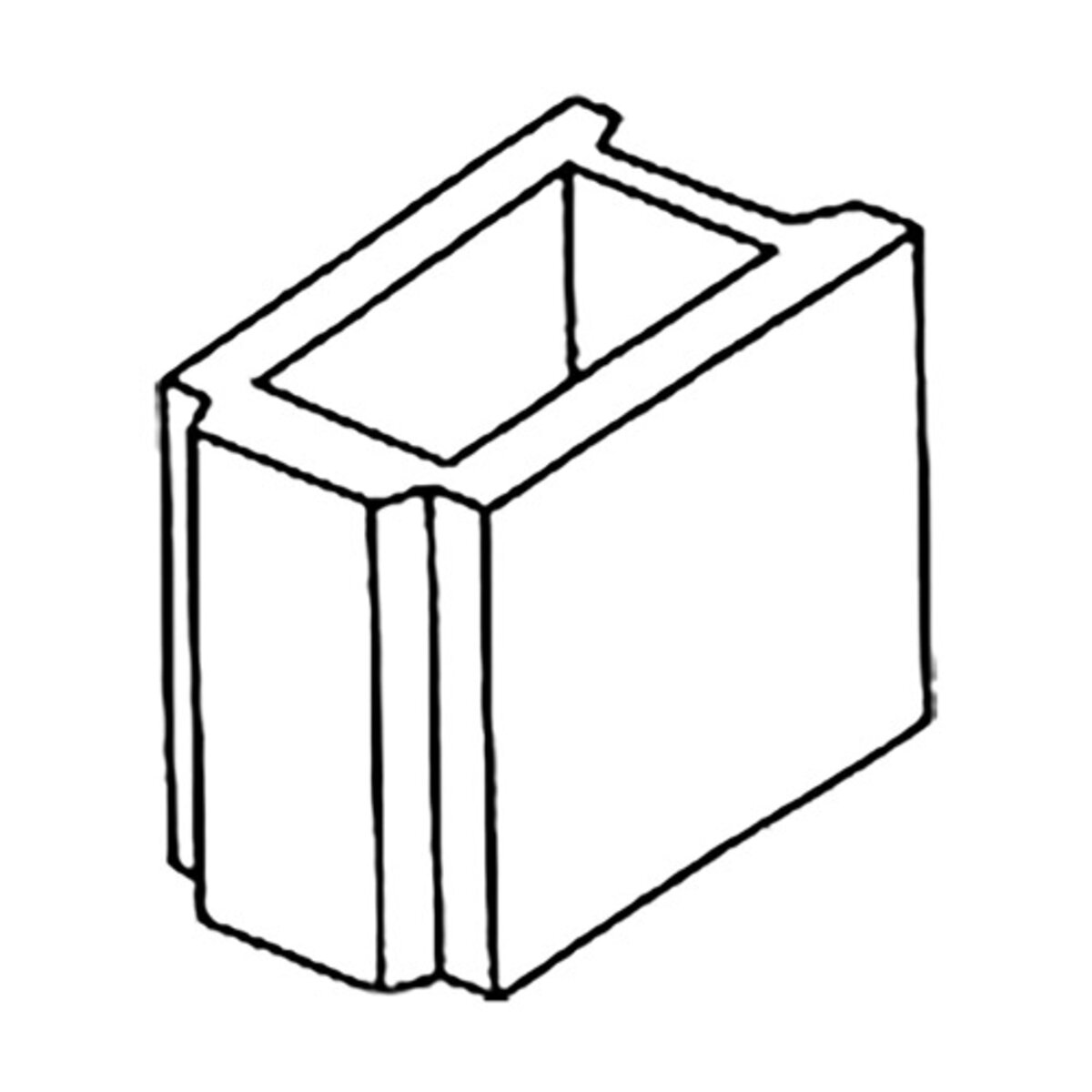 688 Quality Block Interlock Fence Block 6 in. x 8 in. x 8 in. Gray ...