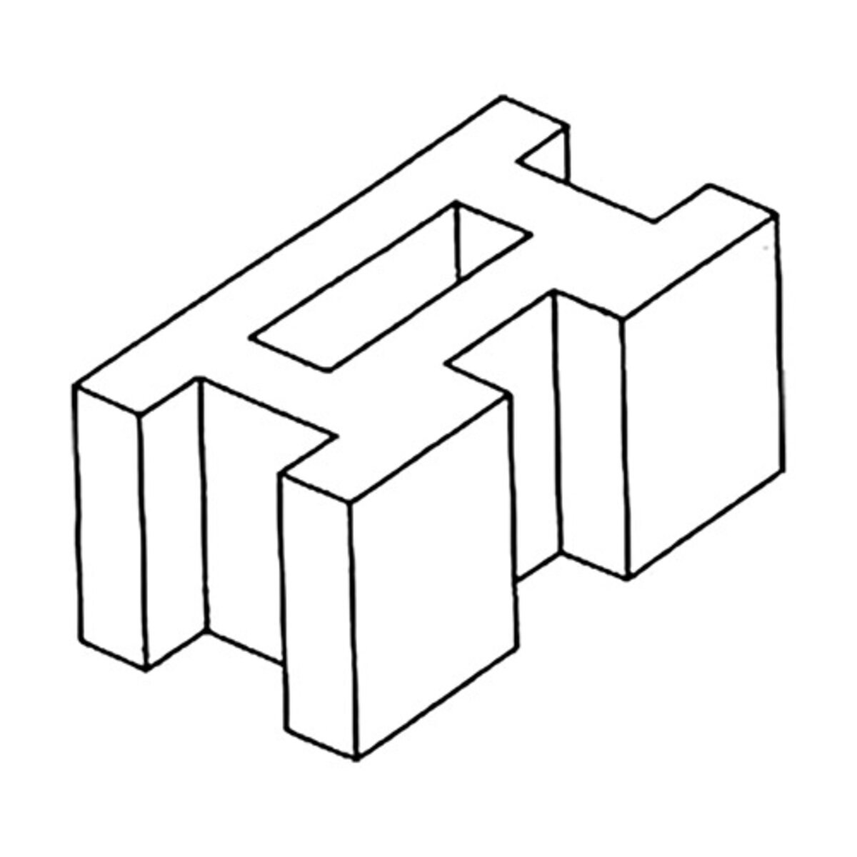 8816 Quality Block Interlock T Fence Block 8 in. x 8 in. x 16 in. Gray ...