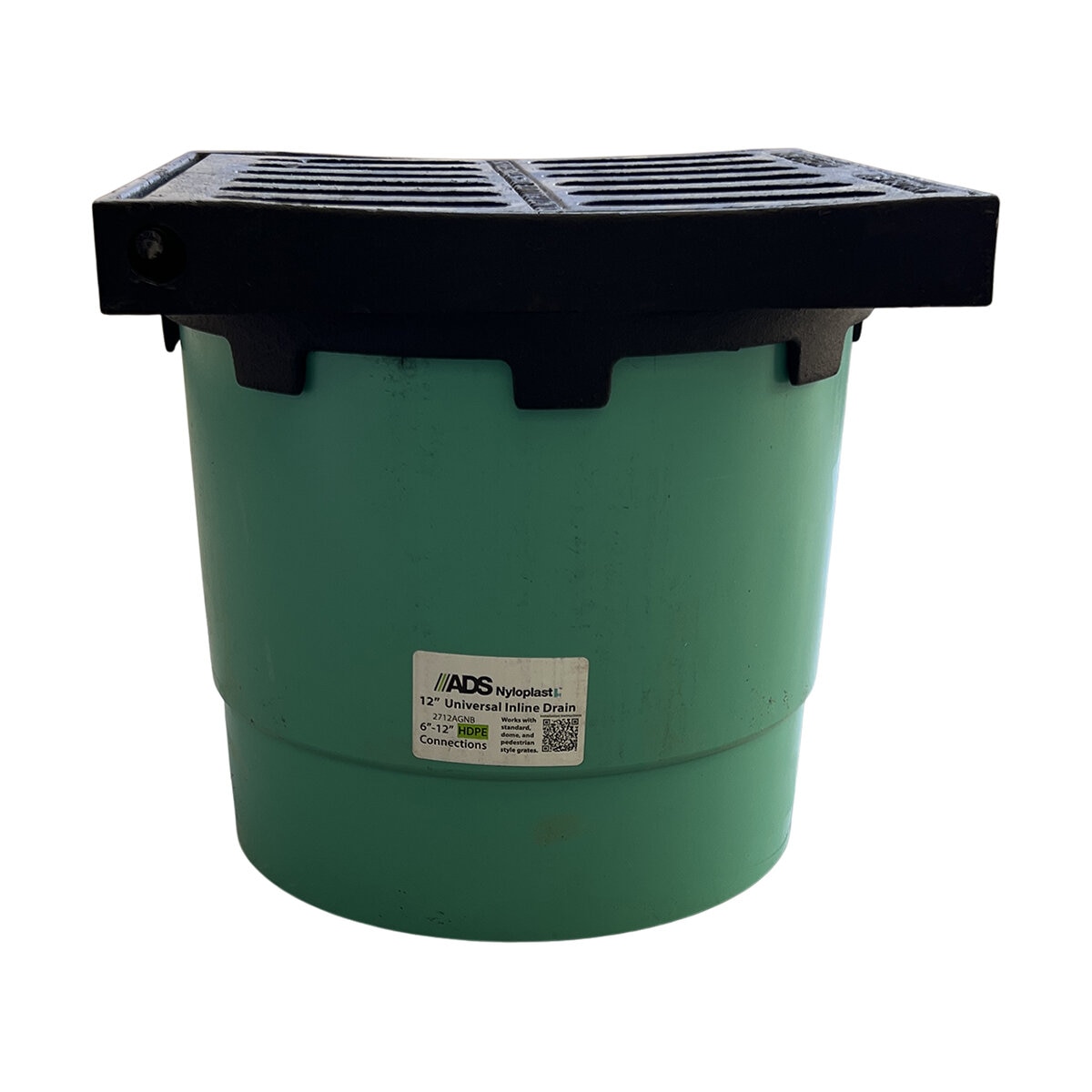 ADS 12 in. Universal Inline Nyloplast Yard Drain for 6 in. to 12 in. N ...