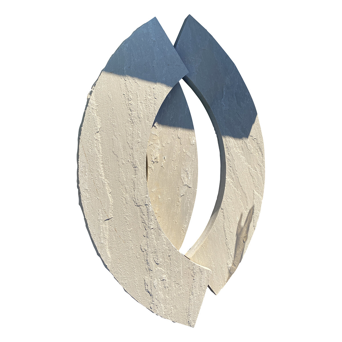 Castle Buff Fire Pit Cap Sawn Inside Rockface Outside 2 in. x ID 39 in ...