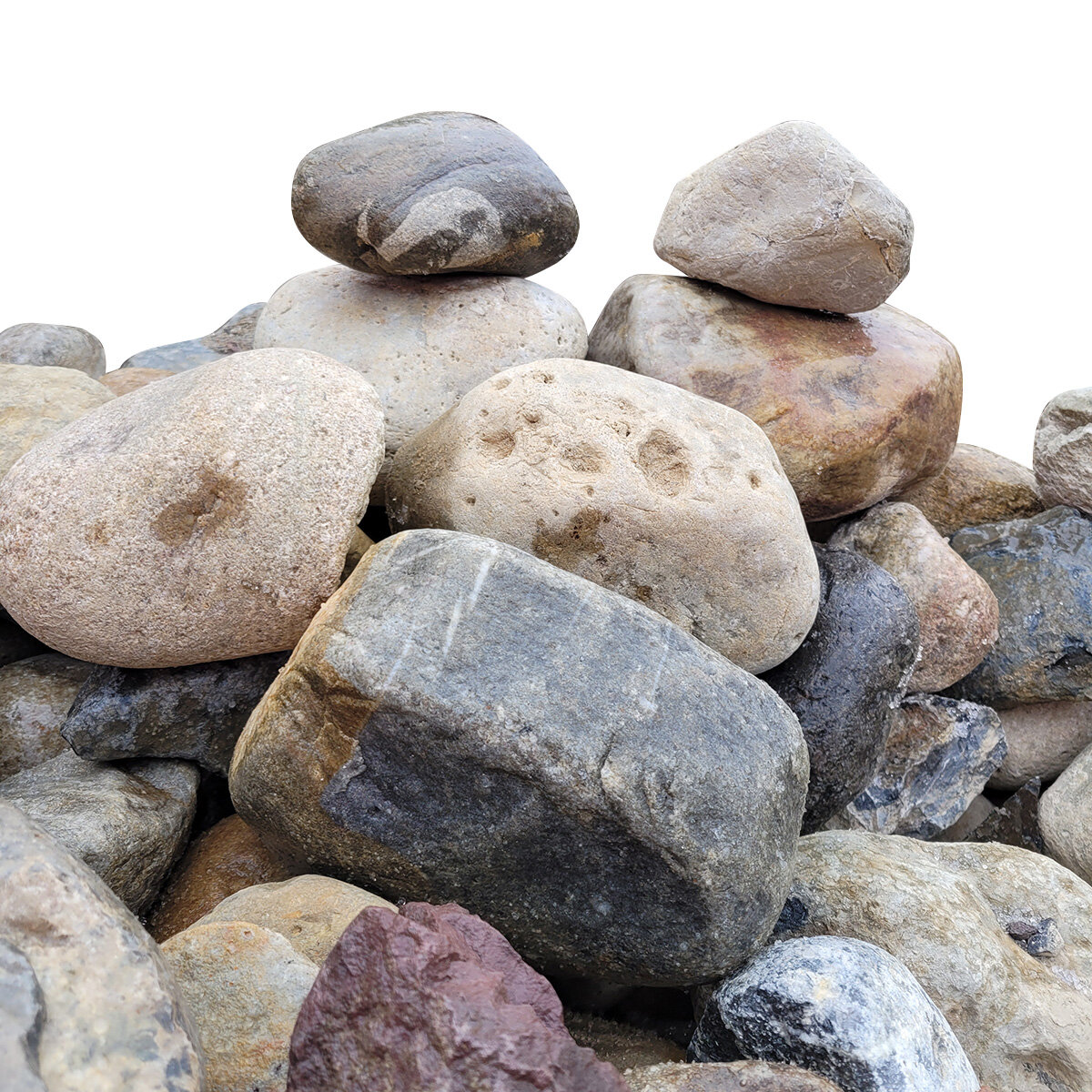 Palletized River Rock Pennsylvania Blend 3 - 5 in | SiteOne US