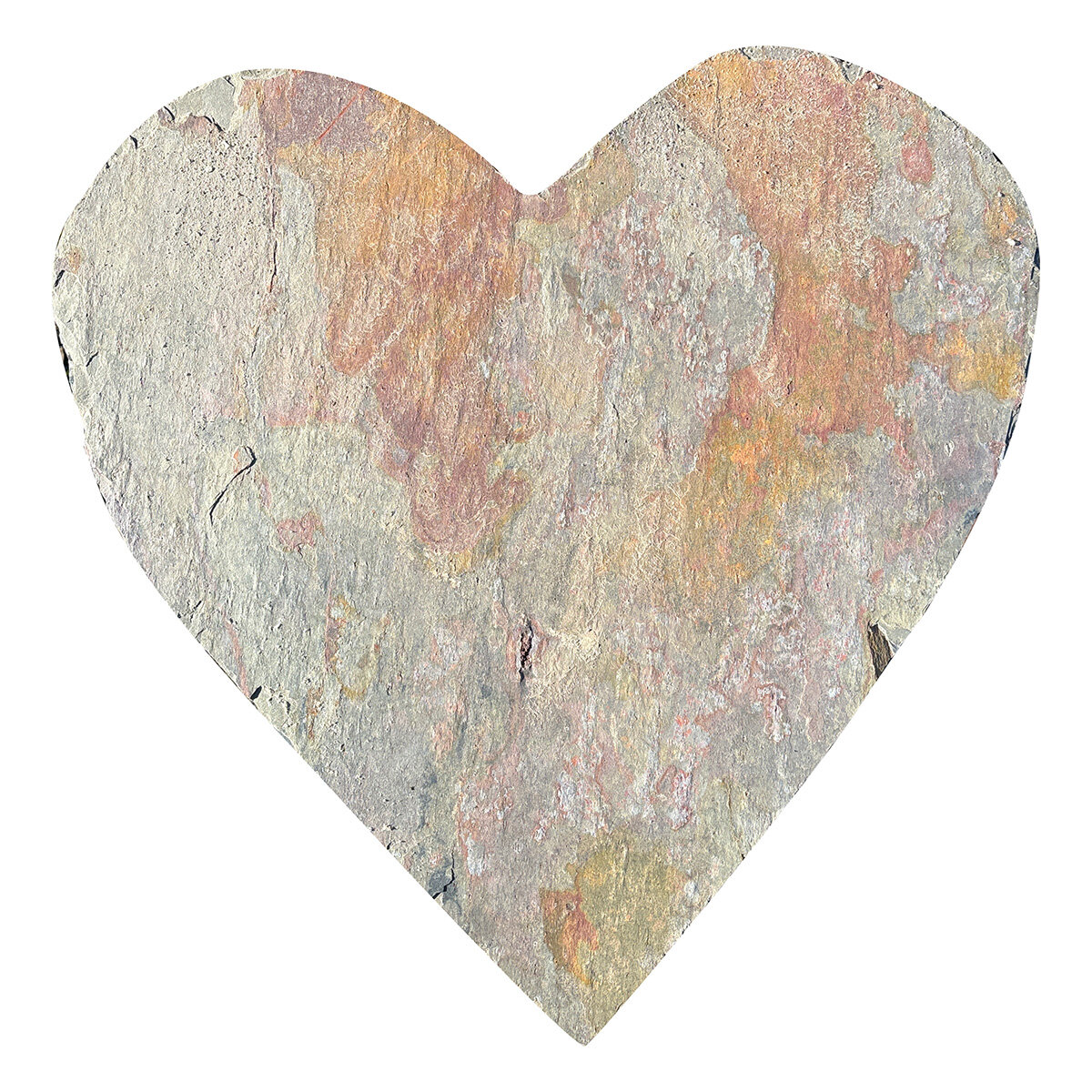 Stepping Stones Multi Classic Slate Heart Shaped 15 in. x 18 in ...