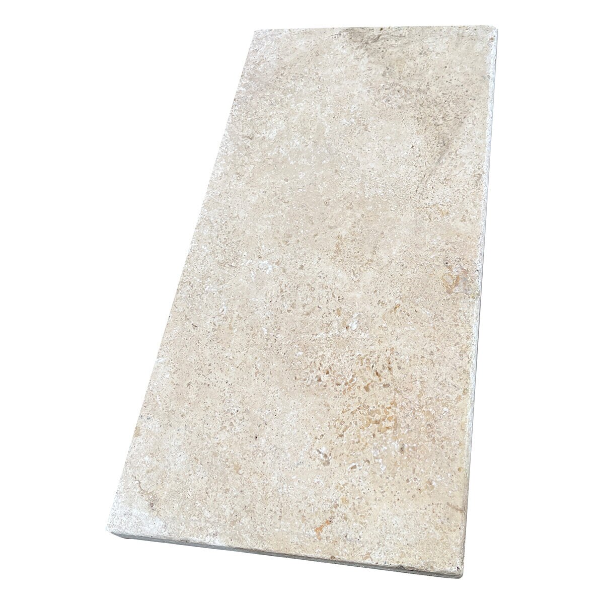 Coping Ivory Travertine Modern Edge 1 Long 2 in. x 12 in. x 24 in ...
