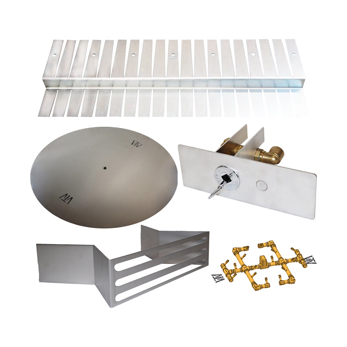 Techo-Bloc Valencia Fire Pit Push Button Ignition Kit Liquid Propane ...