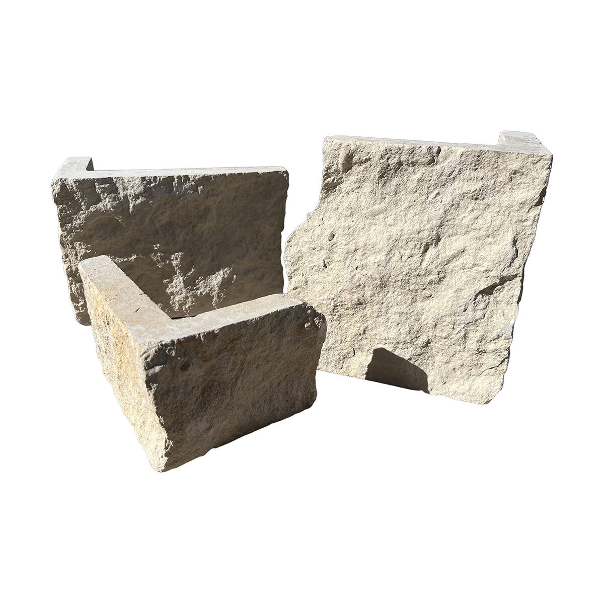 Sawn Thin Veneer Cream Limestone Sawn Top and Bottom Corners | SiteOne US
