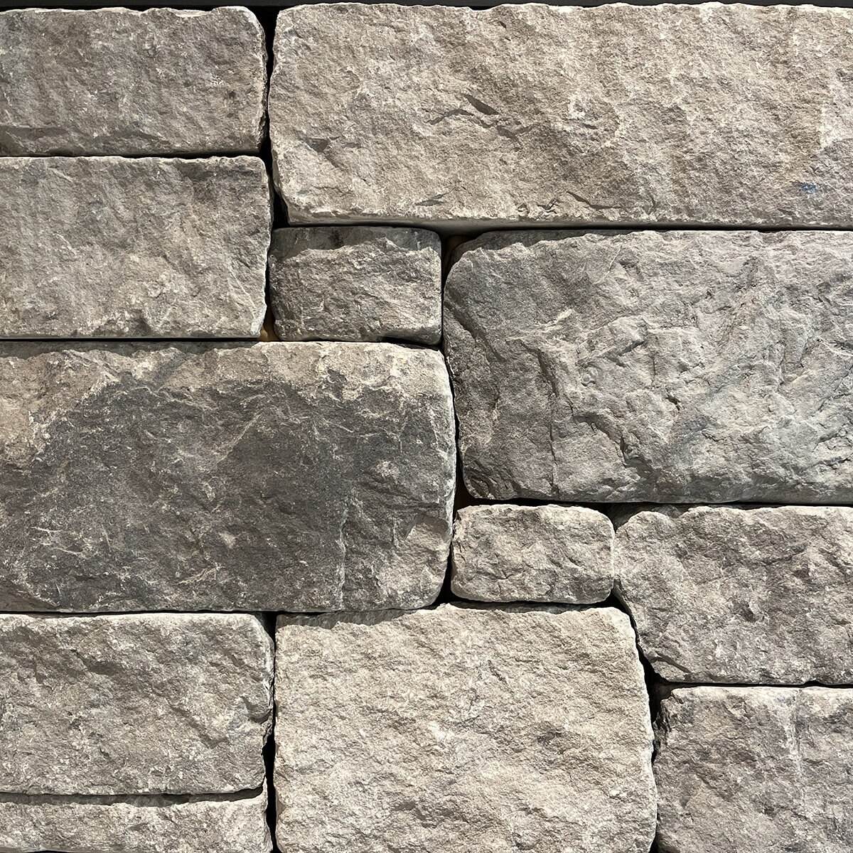 Sawn Thin Veneer Texas Gray Tumbled Square and Rectangle Flats (160 sq ...