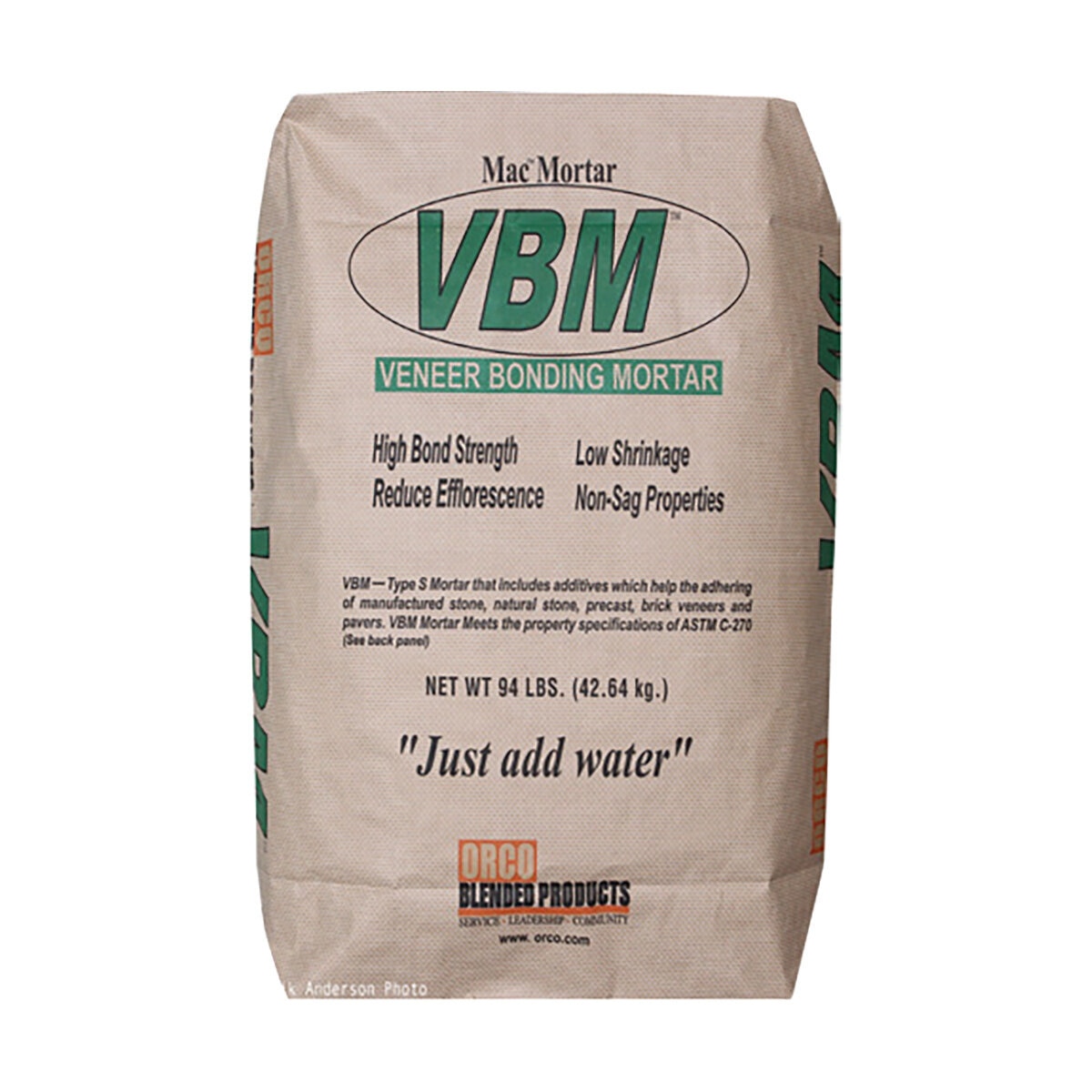 OBP Veneer Bonding Mortar Poly VBM 300 Gray 50 lb. Bag | SiteOne US