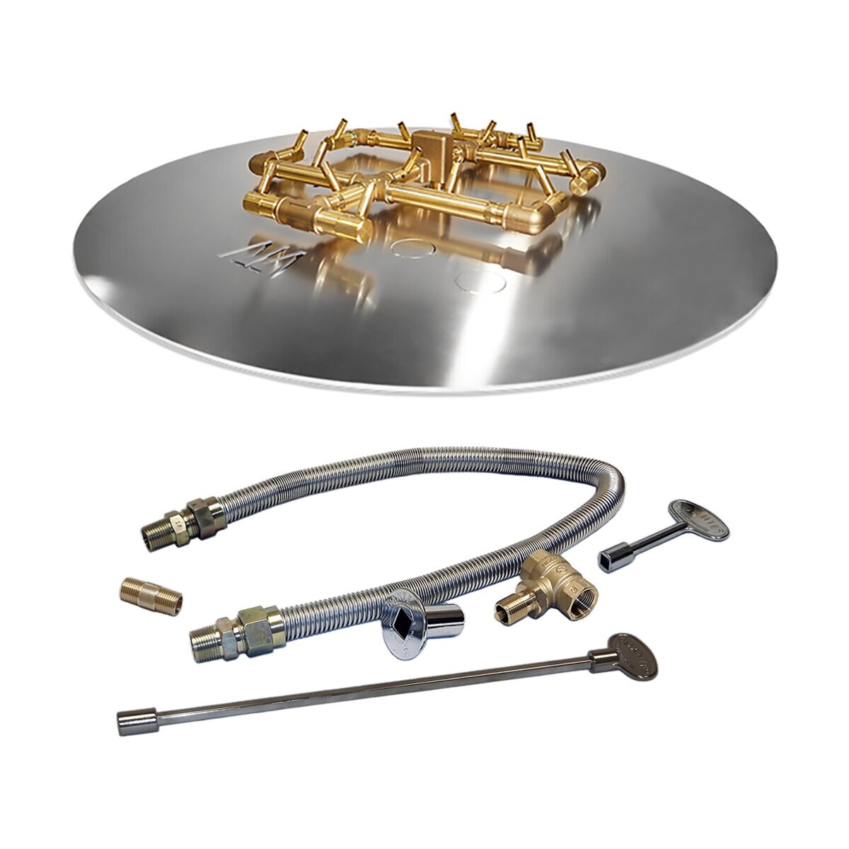 Warming Trends 290K BTU 21.5 in. x 21.5 in. Original Brass Burner + 36 ...
