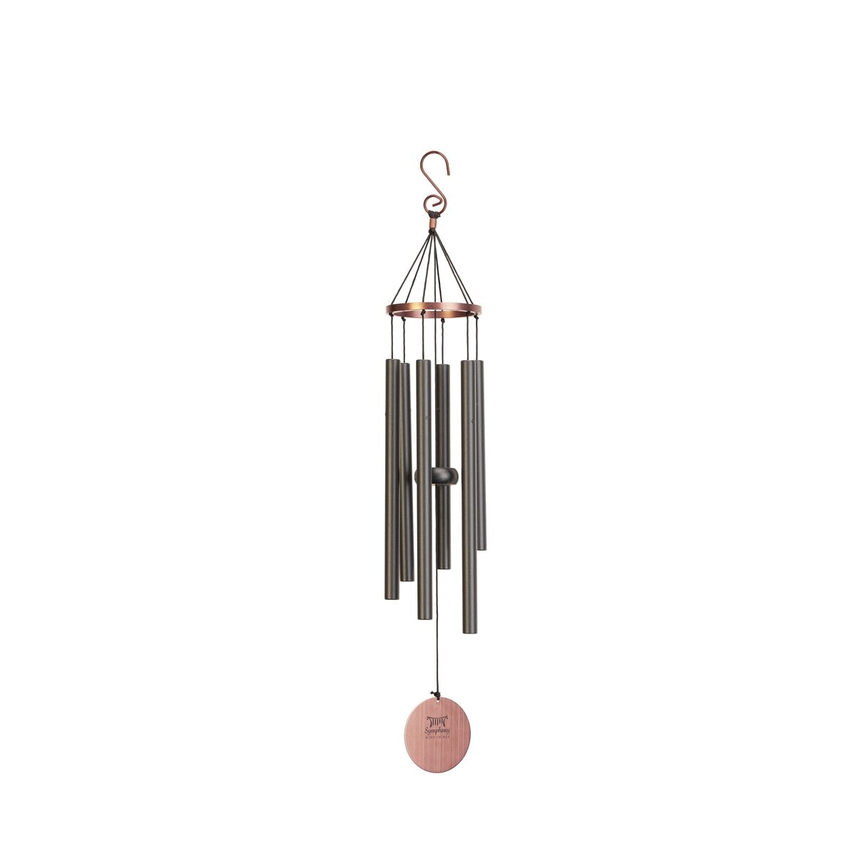 Symphony Wind Chime Modern Farmhouse Matte Black w/Copper 24 in ...