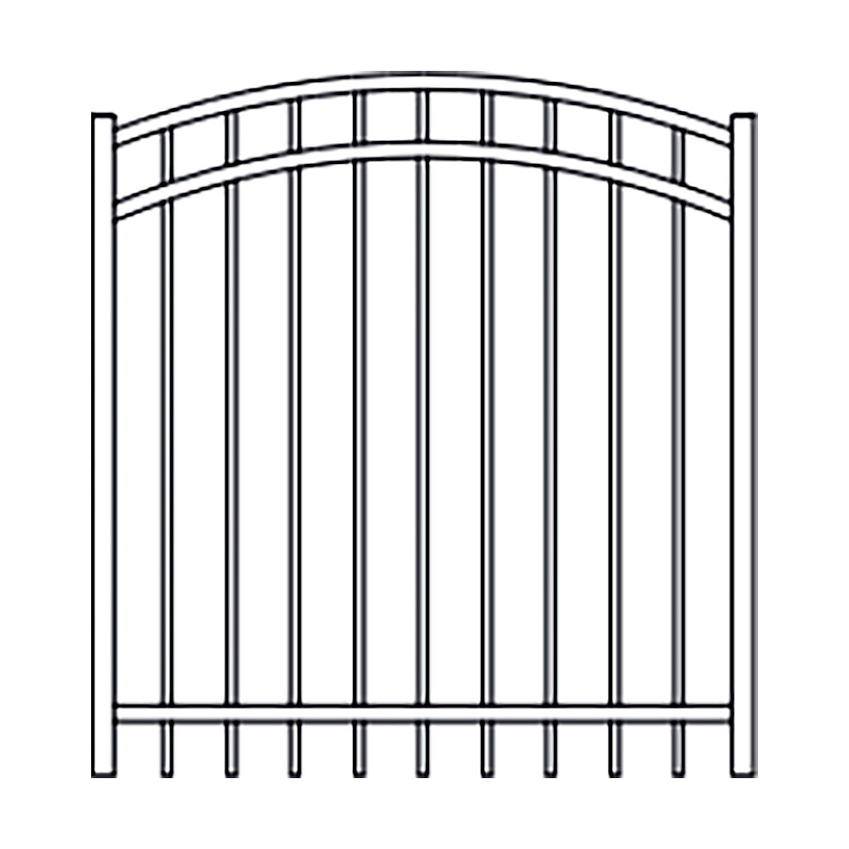 Athens Residential Fence Arched Walk Gate 4 ft. FT3-Athens 48 in. RES ...