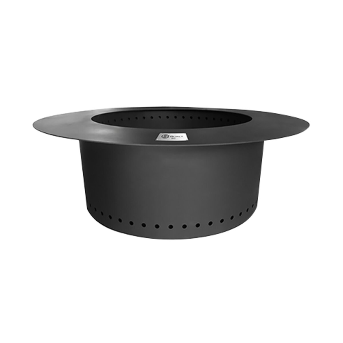 Burly Round Comfort II 24 in. Fire Pit Insert Matte Black (Lid Included ...