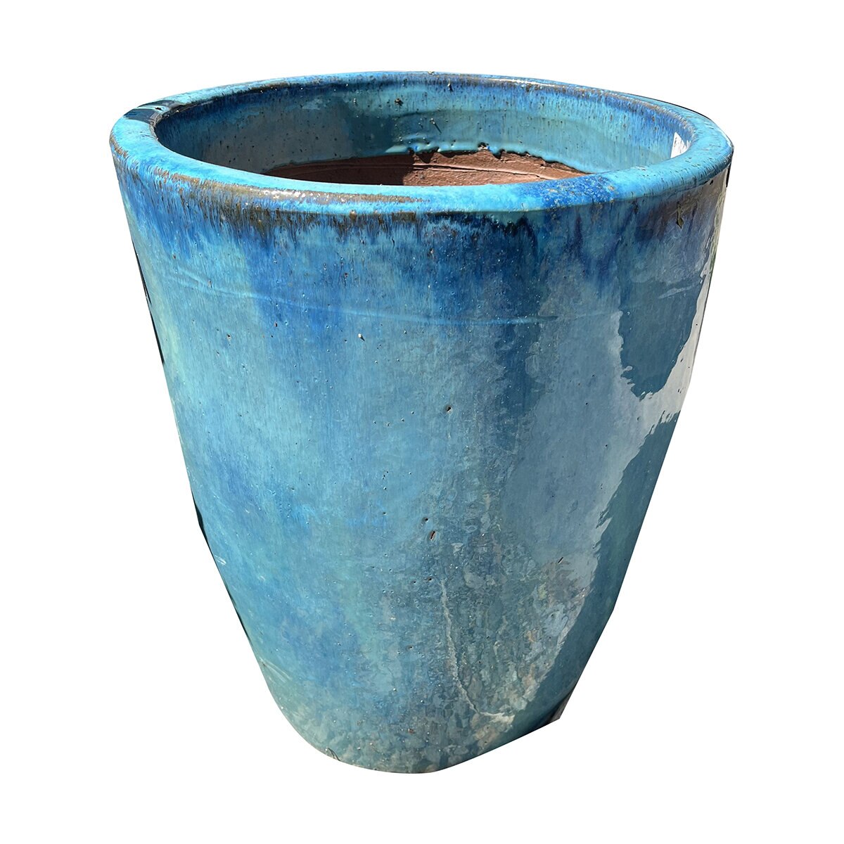 Jackson Pottery Pots Tall Vestro Cone Azul Glazed 19 in. x 15 in ...