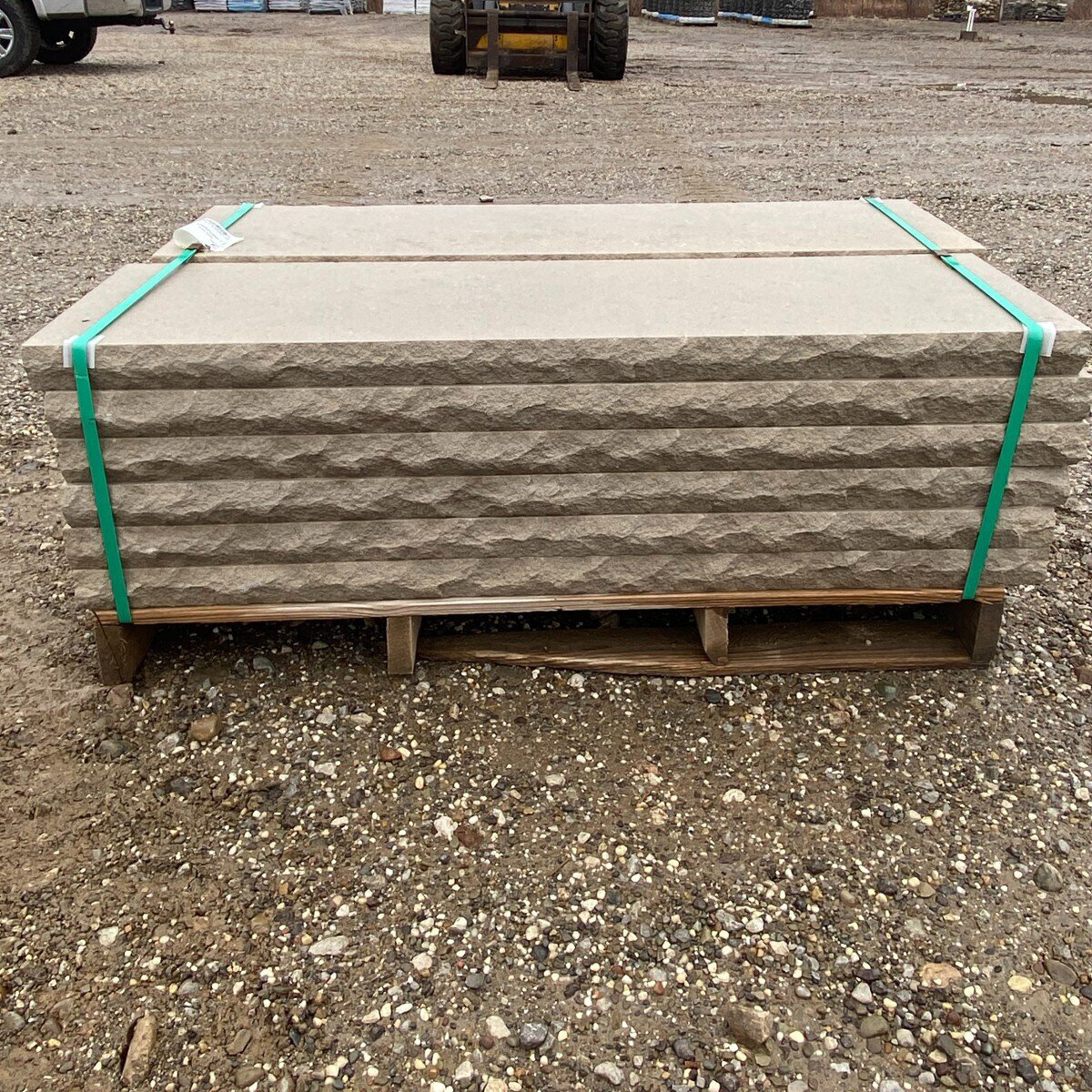 Tread Indiana Limestone Full Color Rockface 1 Long 2 1/4 in. x 16 in. x ...