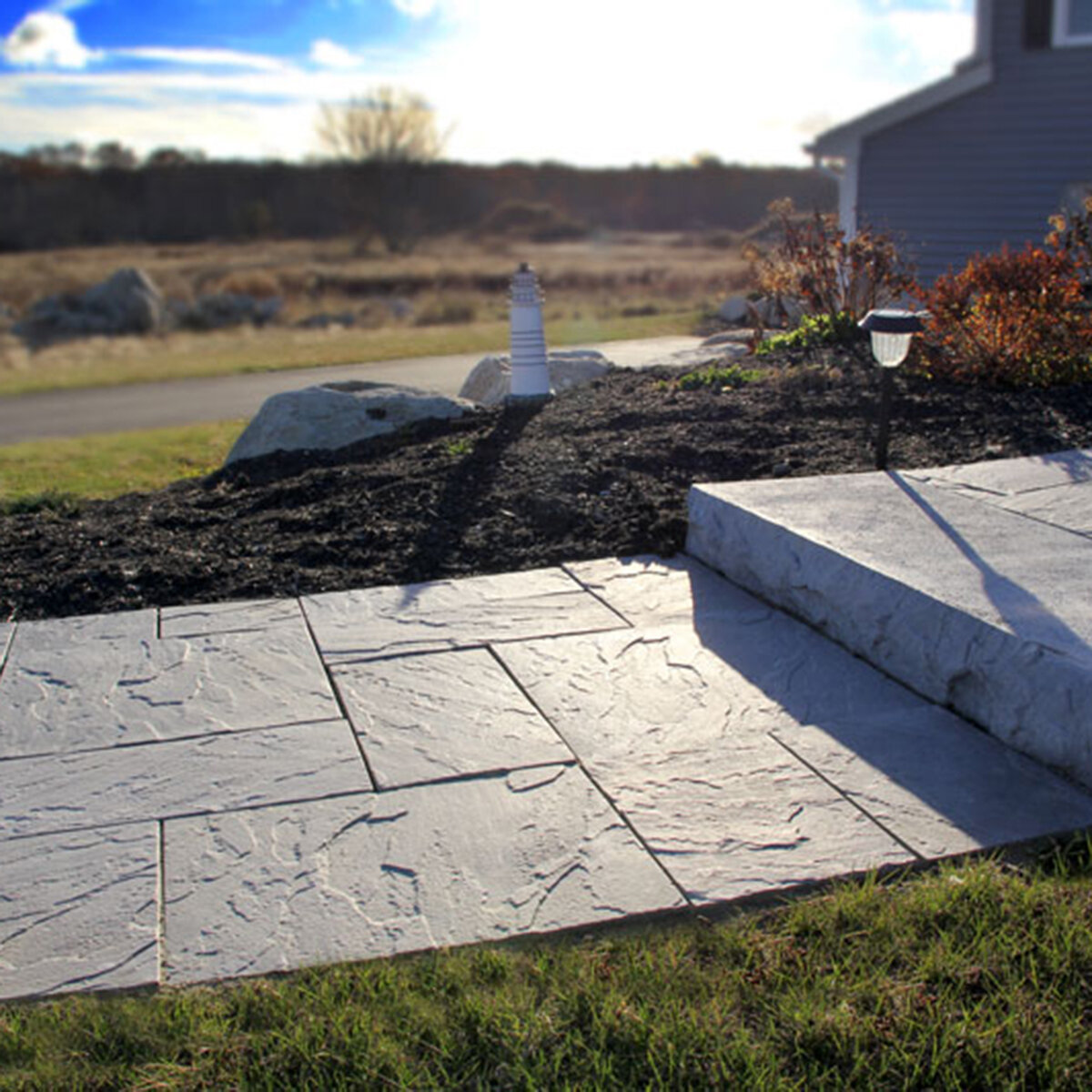 Nantucket Ledgestone Fire Pit Kit Bluestone 47-1/4 in. OD (33 in. ID) x ...