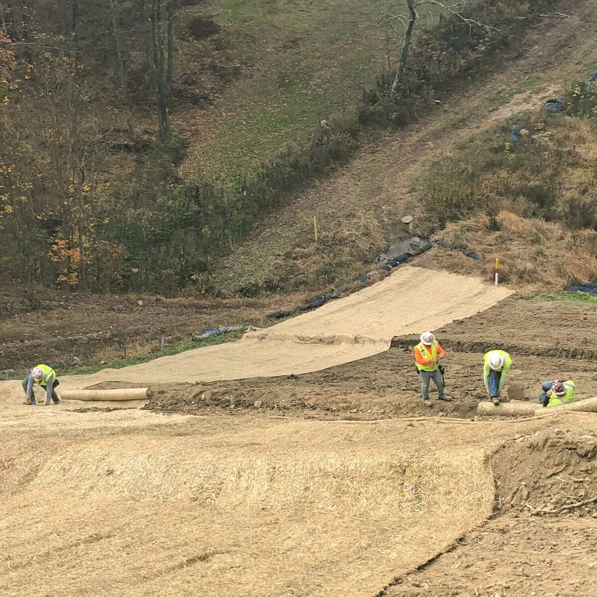 4 ft. x 112.5 ft. Poly Single Net Straw Erosion Control Blanket Roll ...