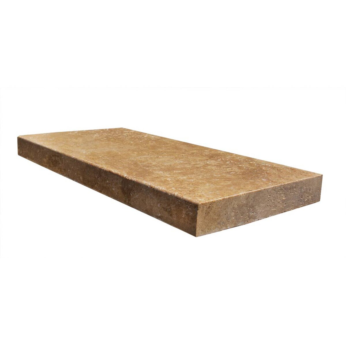 Coping Noce Travertine Modern Edge 1 Long 2 in. x 12 in. x 24 in ...