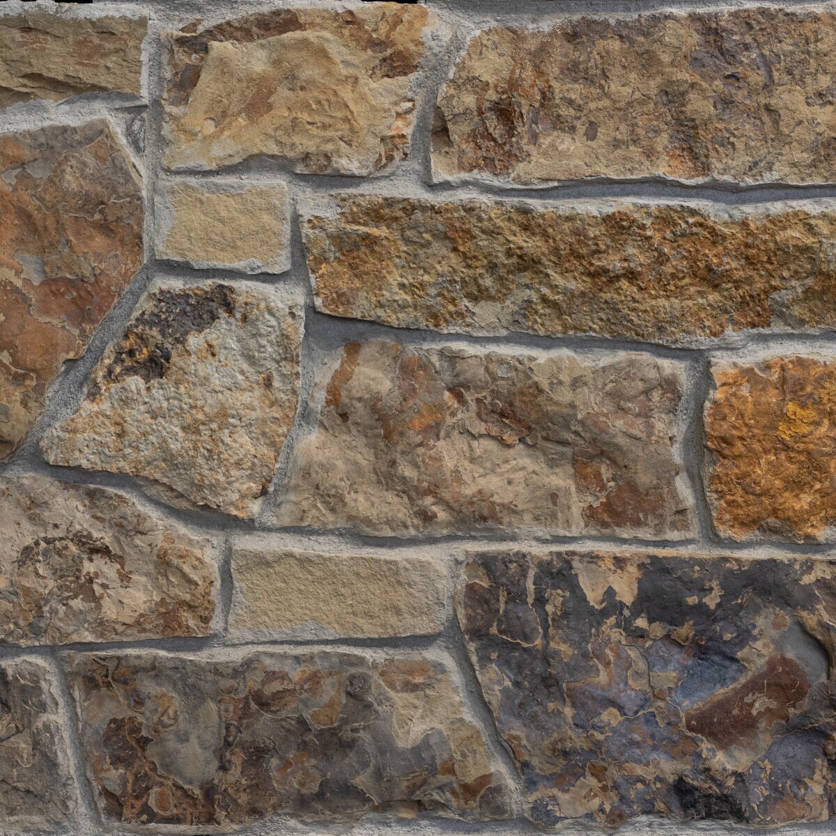 Sawn Thin Veneer Copper Canyon Rubble Tumbled Flats (150 sq. ft./pallet ...