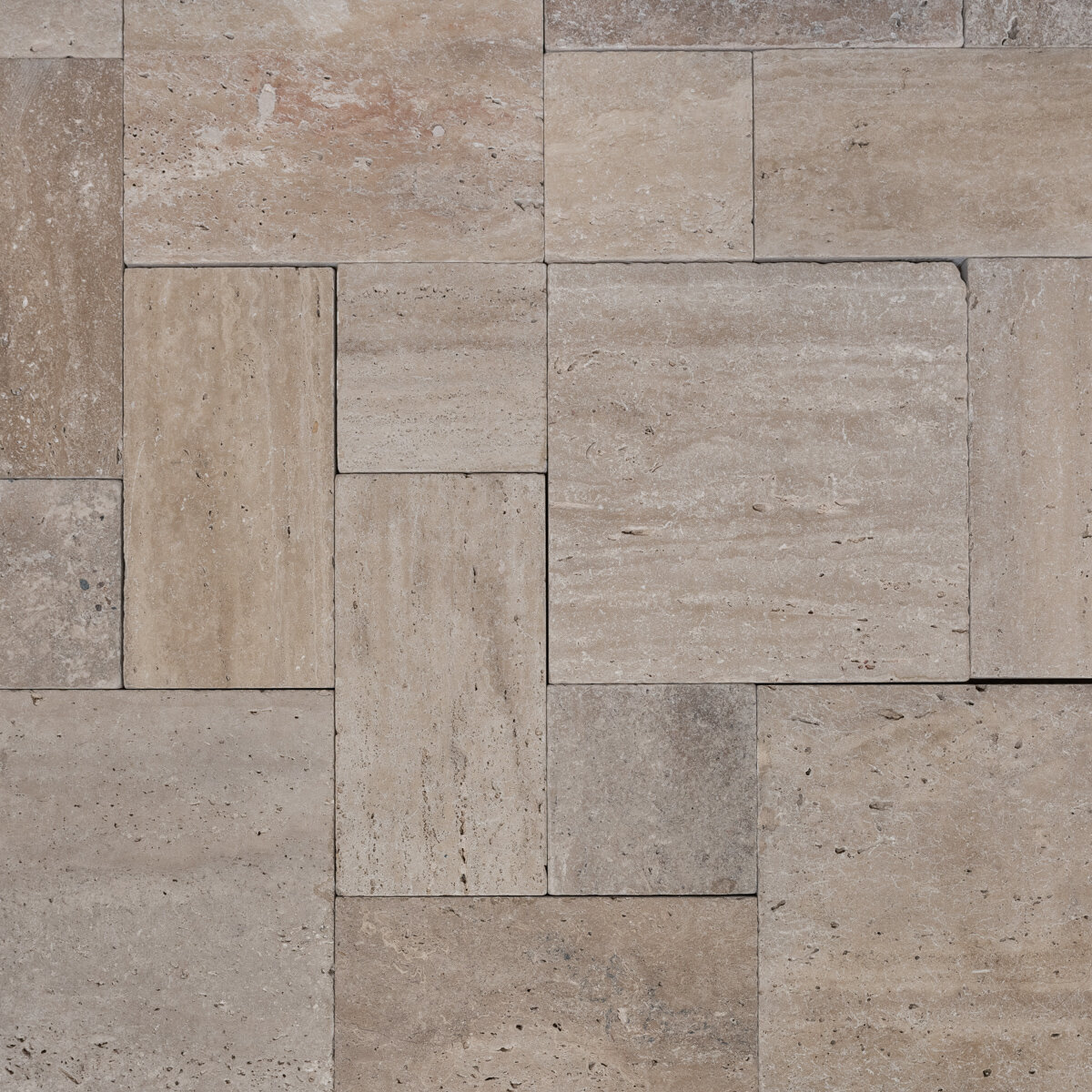 Dimensional Mocha Travertine Vein Cut Honed and Filled w/ micro bevel ...