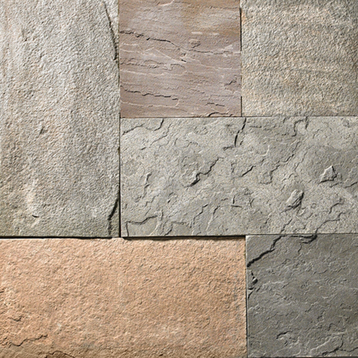 Dimensional Bluestone Full Color Natural Cleft Patio Kit 1 1/2 in. (100 ...