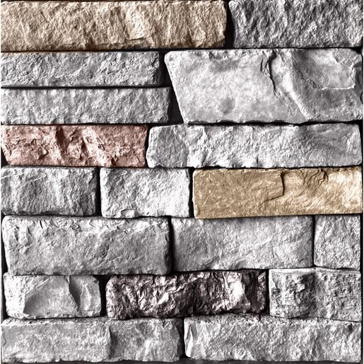 Foster Rock Veneer Classic Ledgestone Niagra flats handi-pak ( 10 sq ...