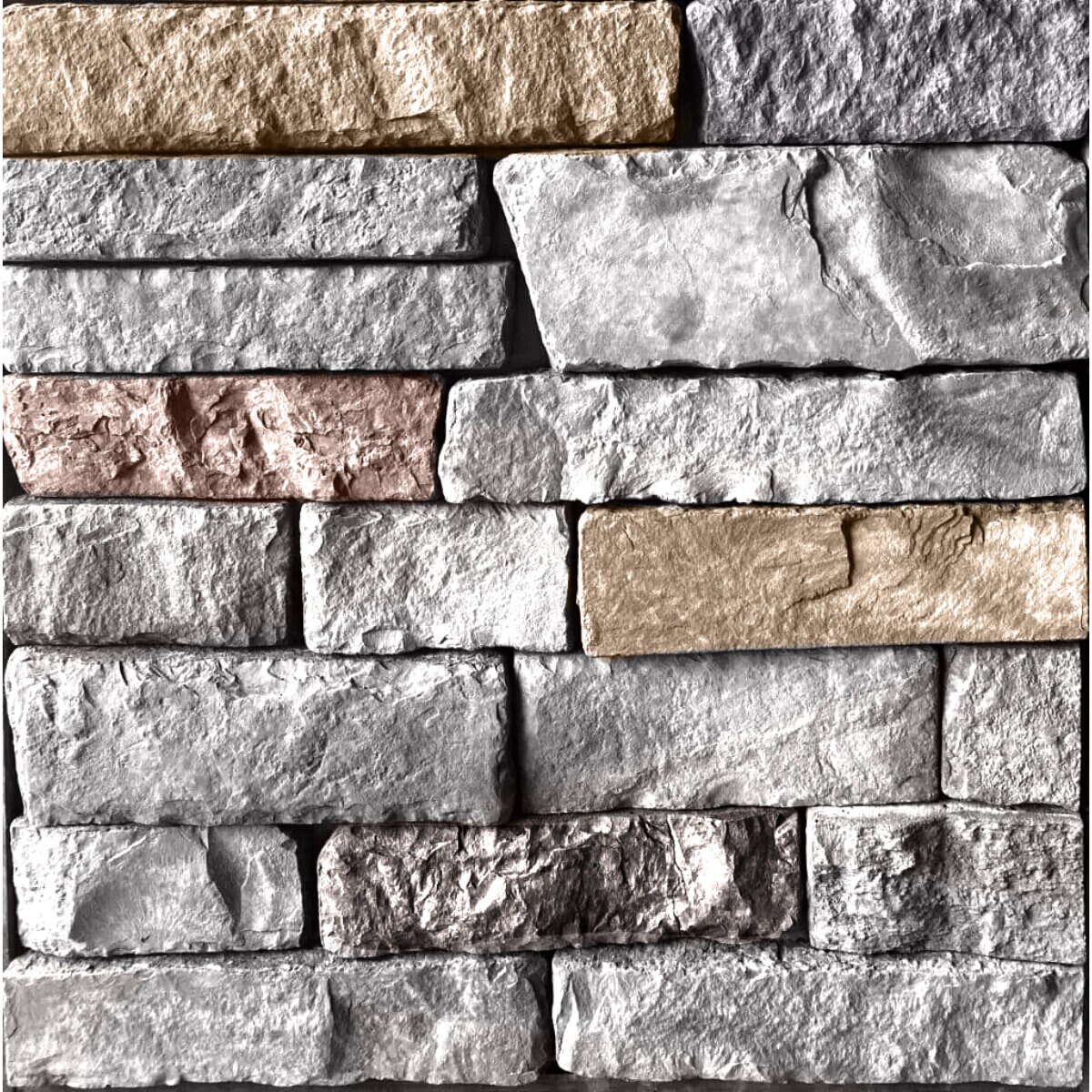 Foster Rock Veneer Classic Ledgestone Niagra corners handi-pak (8 lin ...