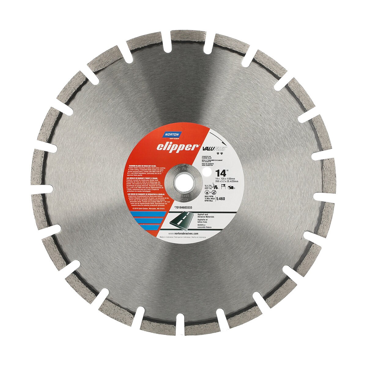 NORTON Clipper Valu-Plus 14 in. Block, Pavers and Other Abrasive Mat ...