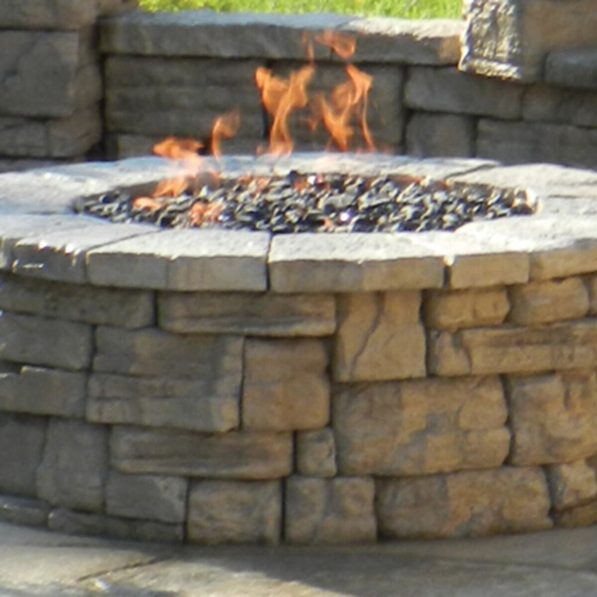 Oberfields Belvedere Fire Pit Kit Mohican (BLOCK ONLY) | SiteOne