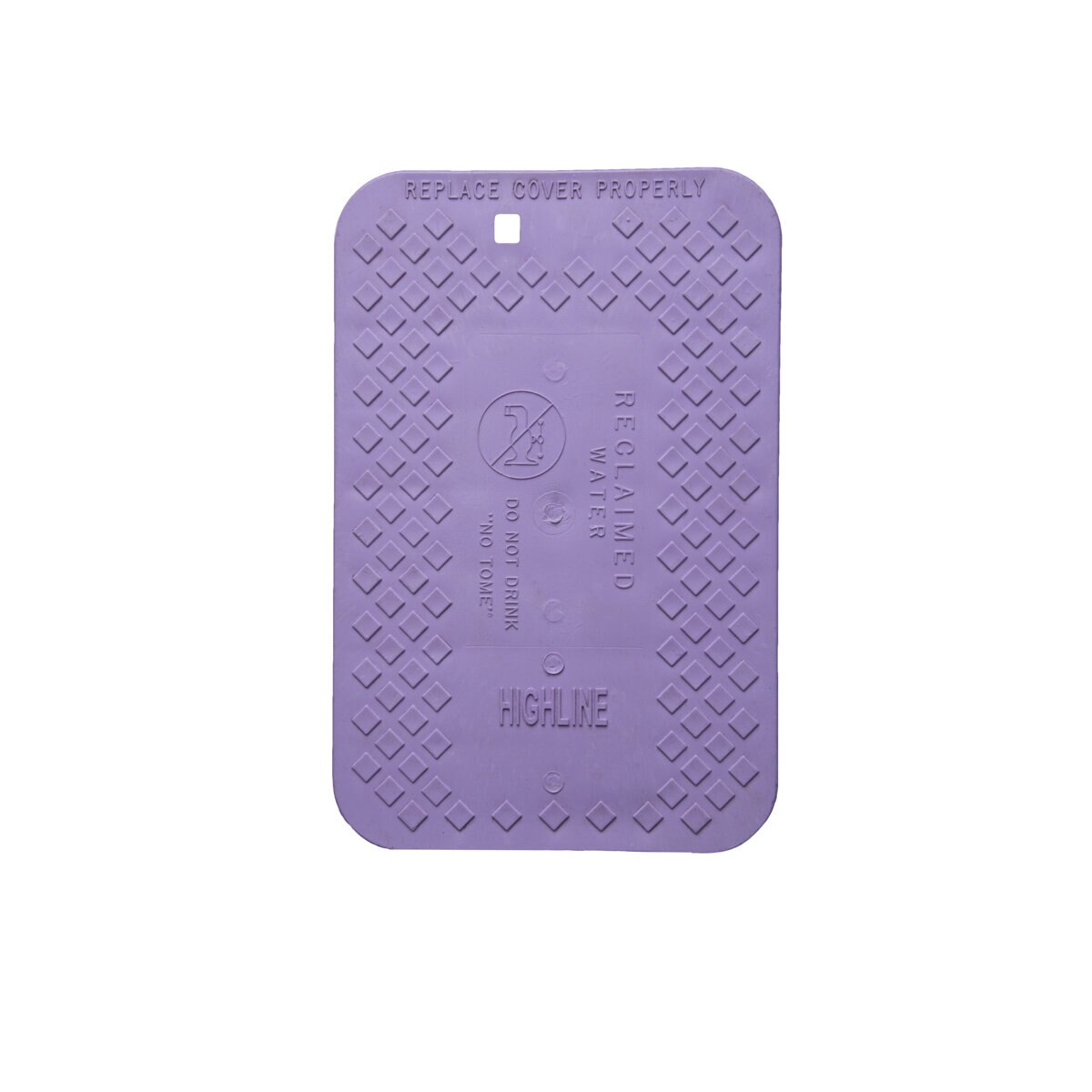 Highline Reclaimed Water Lid Purple w/ Snap Lock 16 in. L x 11 in. W ...