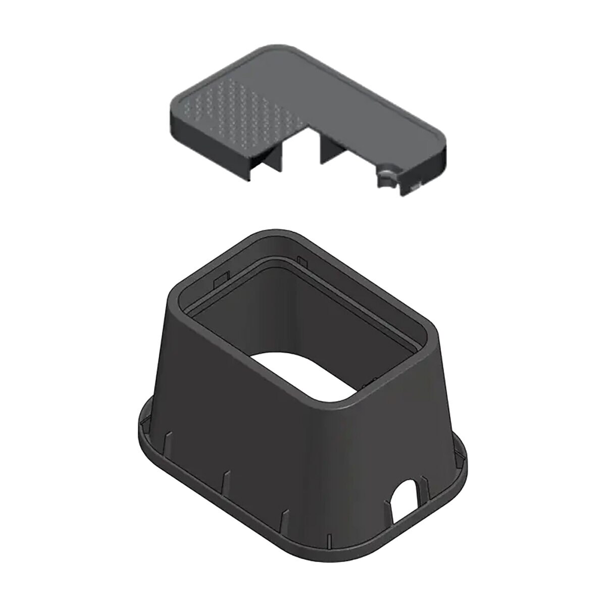 Oldcastle Carson 1419 Valve Box Lid Black 15-1/4 in. x 10-1/8 in. x 2 ...