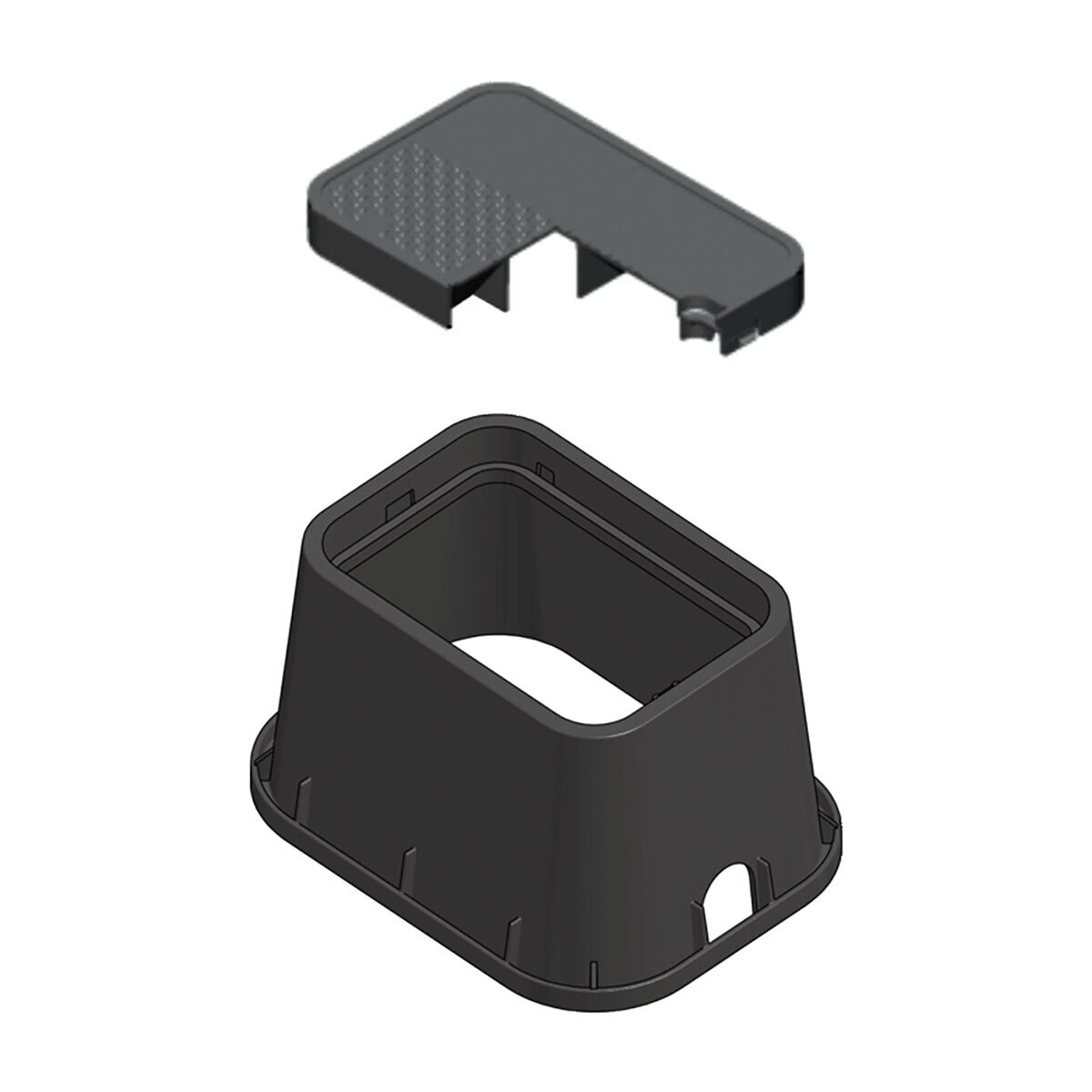 Oldcastle Carson Valve Box Extended Black 6 in. H x 17 in. L x 12 in. W ...