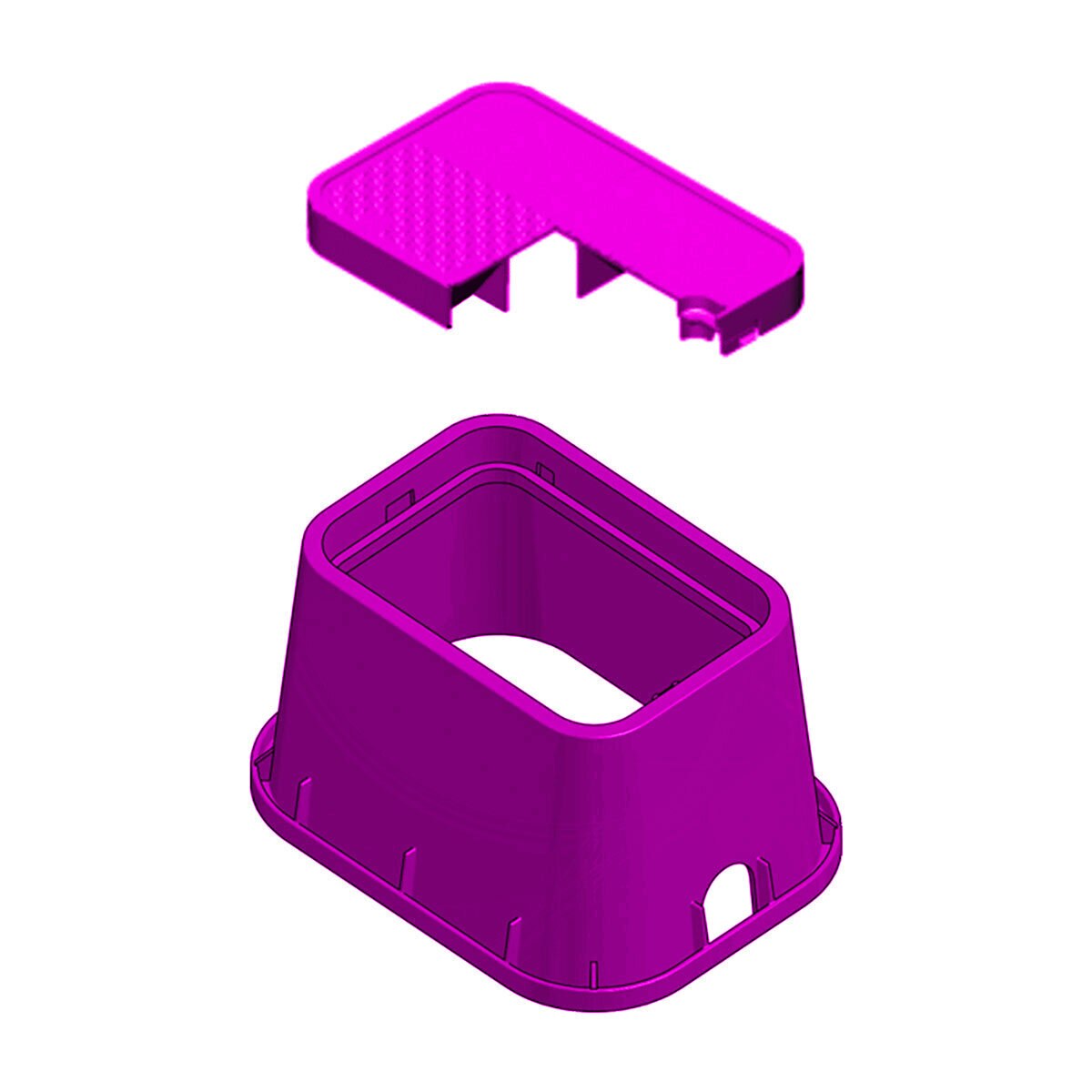 Oldcastly Carson Spec Grade Valve Box & Flush Cover Purple 14 in. x 19 ...