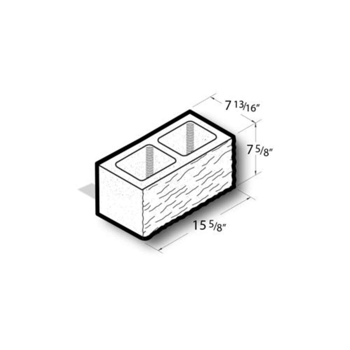 8816 Concrete Block Split Face Natural 8 in. x 8 in. x | SiteOne