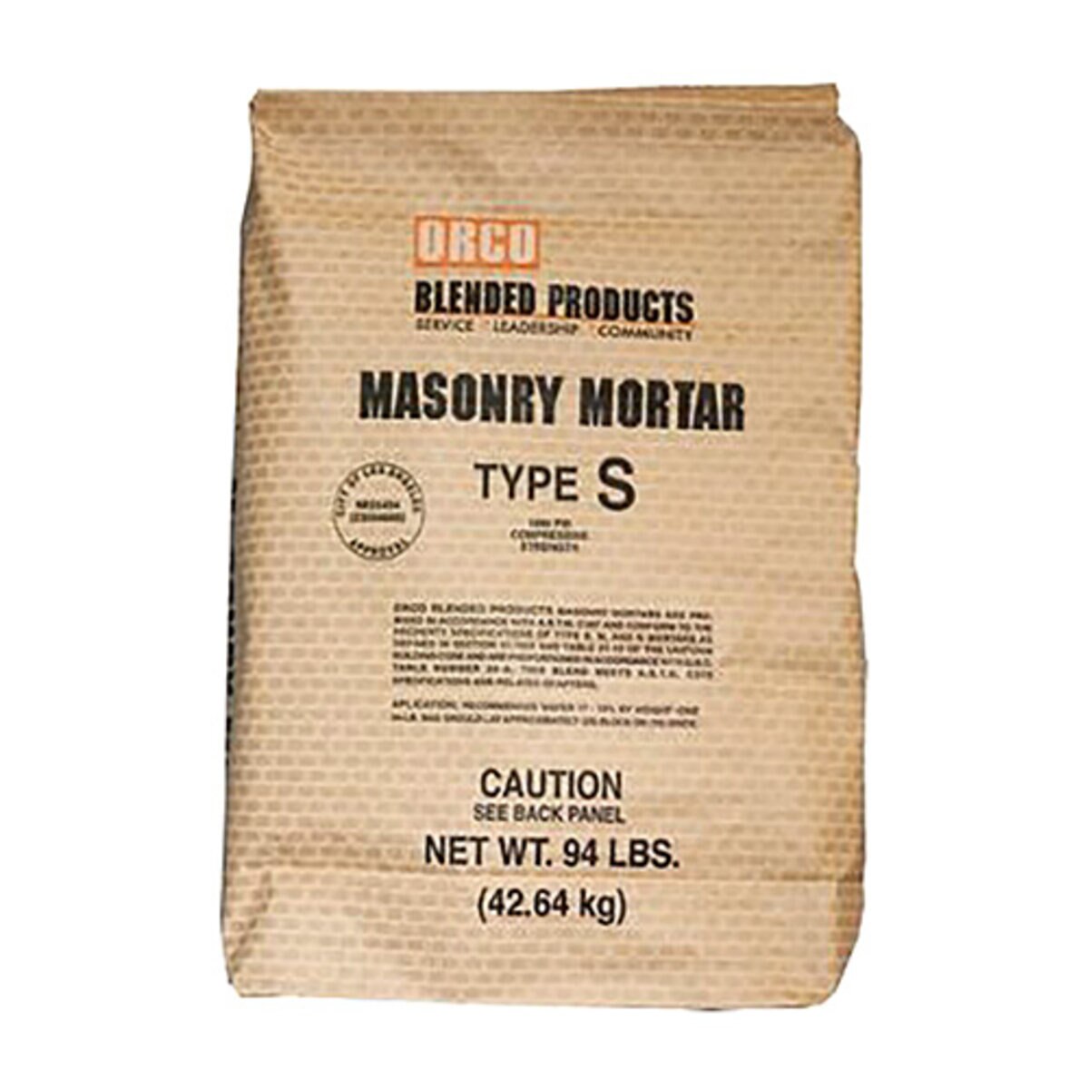 Orco Type S Mortar Khaki 94 lb. Bag | SiteOne US