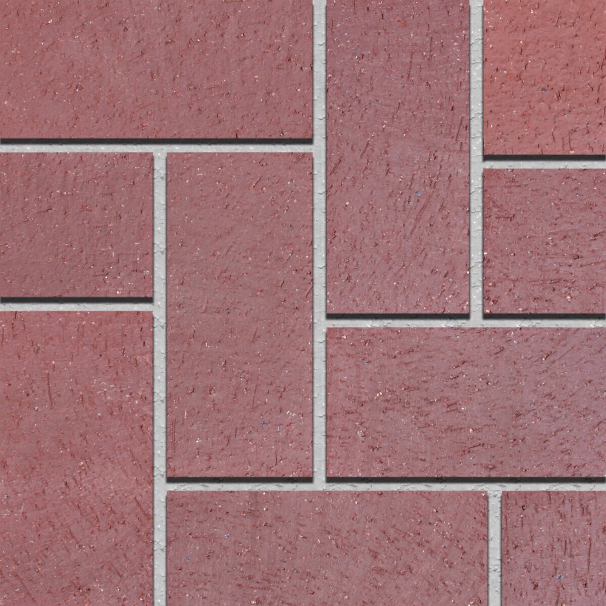 Pacific Clay Modular Split Paver Burgundy 3-5/8 in. x 1-1/4 in. x 7-5/8 ...