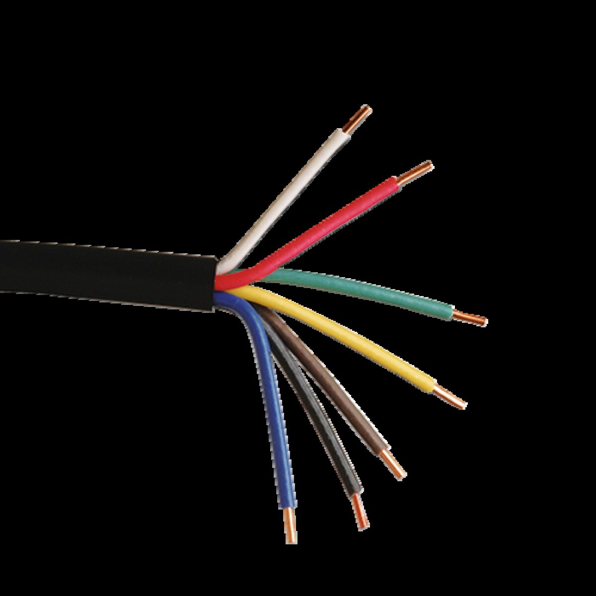 Multi Conductor Wire Black 18 Gauge 6 Conductor 100 ft. (Sold per ft ...