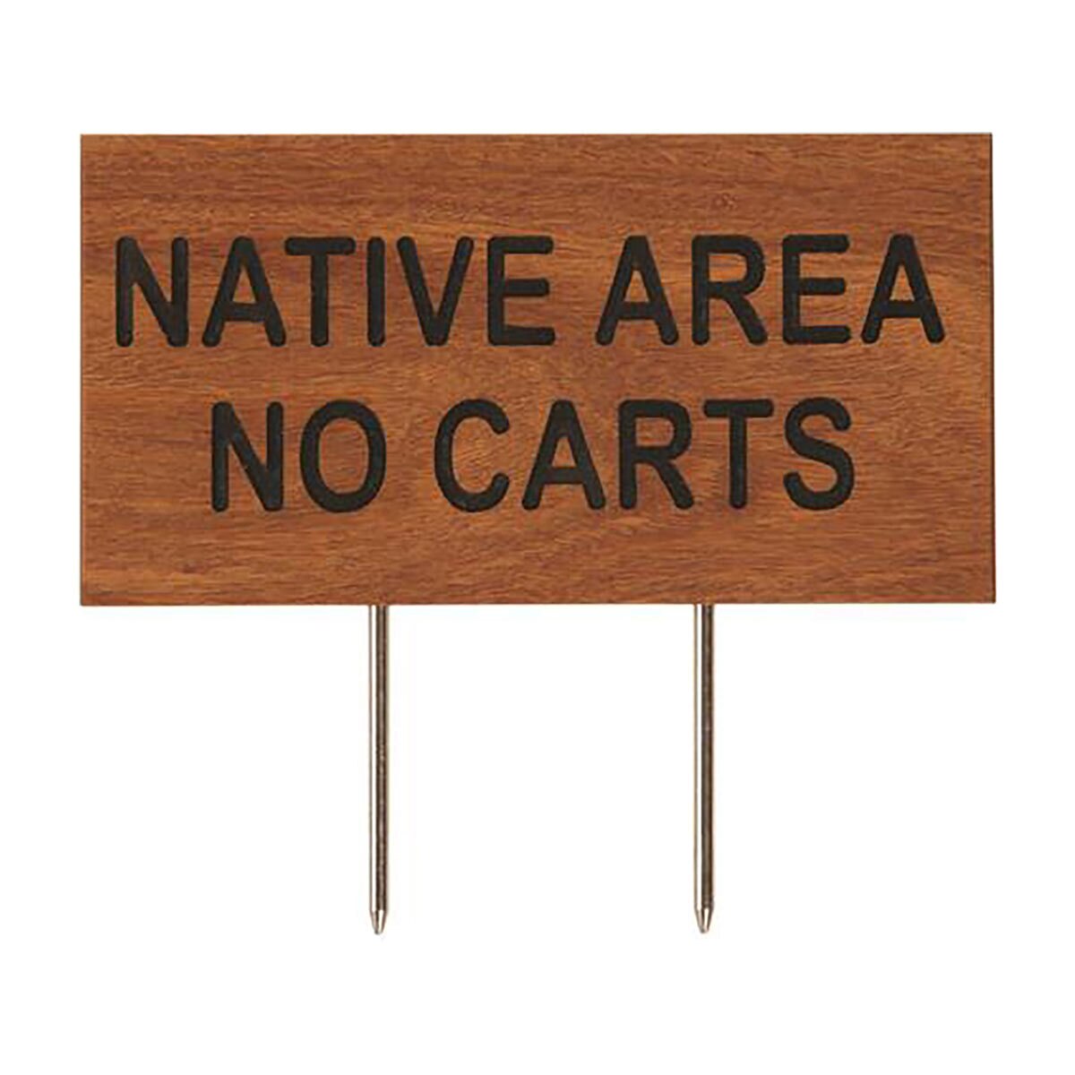 Par Aide Keep Carts on Path Wood Sign | SiteOne