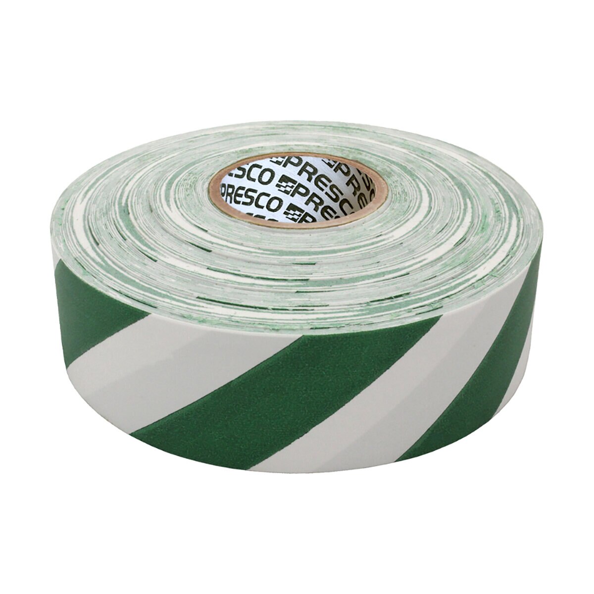 NYP Corp STRIPED 1-3/16 in. x 150 ft. WHITE/GREEN FLAGGING TAPE ...