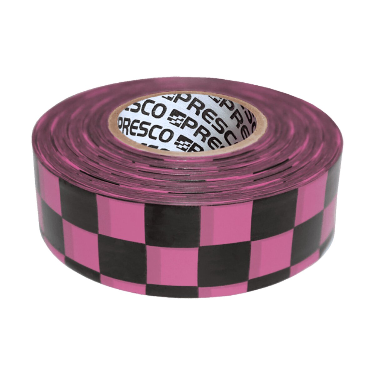NYP Corp CHECKERED 1-3/16 in. PINK GLO/BLACK FLAGGING TAPE | SiteOne US