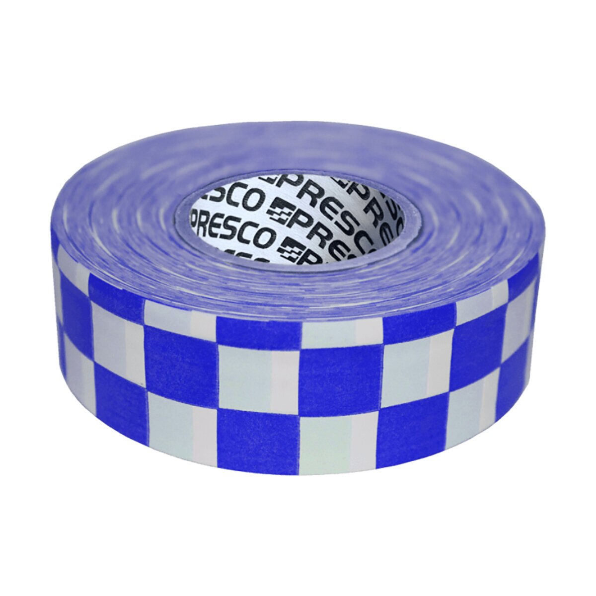 NYP Corp CHECKERED 1-3/16 in. WHITE/BLUE FLAGGING TAPE | SiteOne